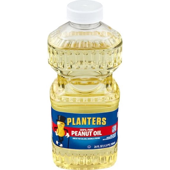 Planters Pure Peanut Oil, 100 Percent, 24 Ounce, Ideal for Baking ...