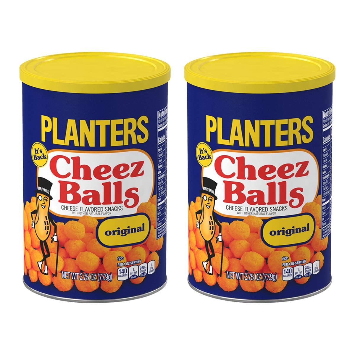 Planters Original Cheez Balls, Cheese Flavored Snacks, 2.75 OZ, Pack of ...