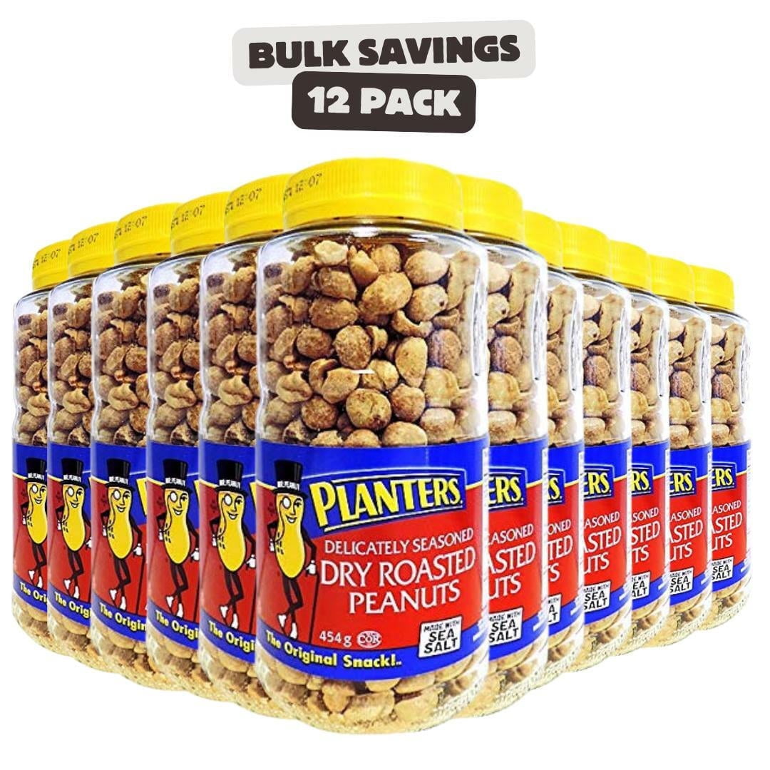 Planters Dry Roasted Peanuts 454G (Case Of 12) 5.44 Kg - Walmart.com