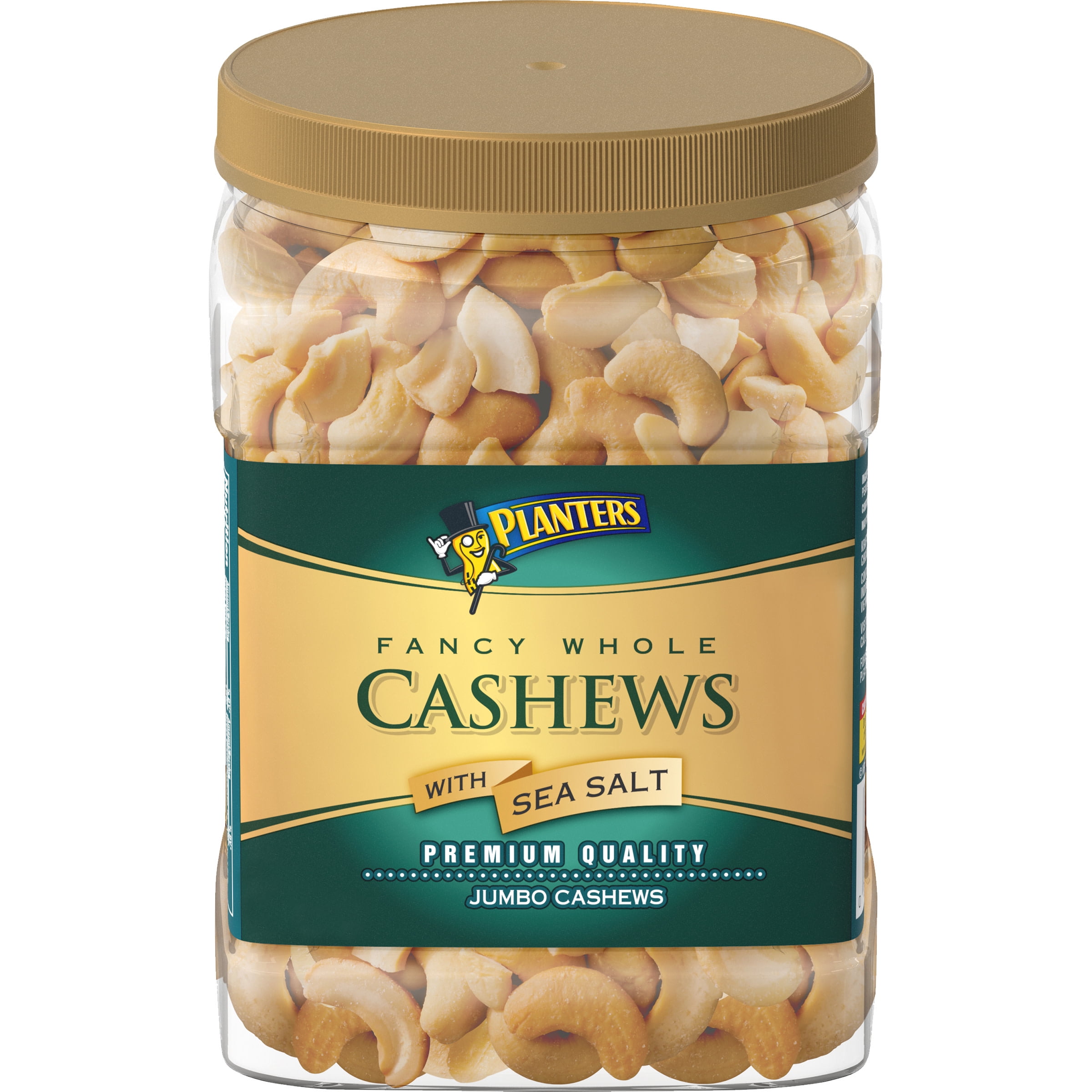 Planters Fancy Whole Cashews With Sea Salt, 33 oz Jar - Walmart.com