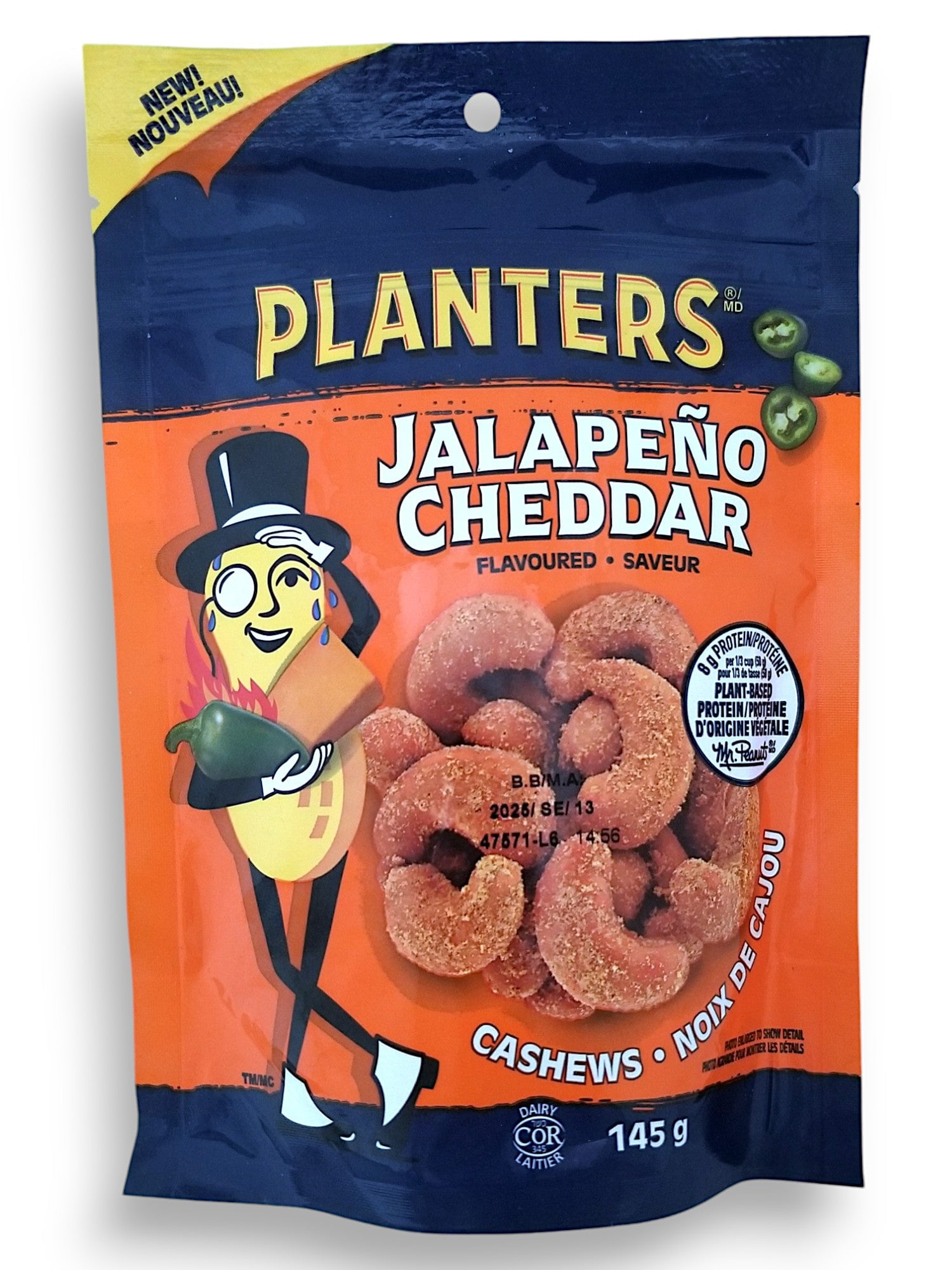 Planters Jalapeno Cheddar Flavored Cashews, 145g/5.1 oz. - Walmart.com