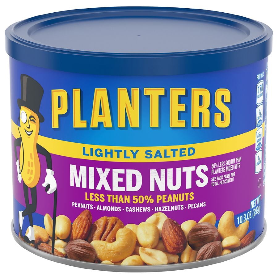 Planters Mixed Nuts Lightly Salted 10.3 oz - Walmart.com