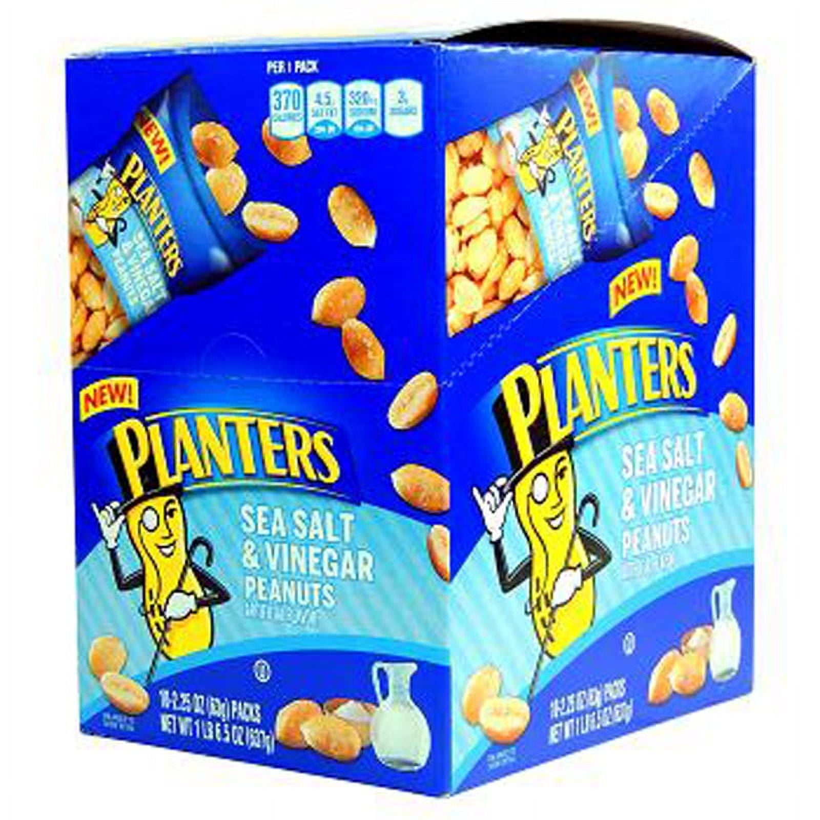 Planters Salty Snacking Pack - Peanut Sea Salt & Vinegar, 10 Count ...