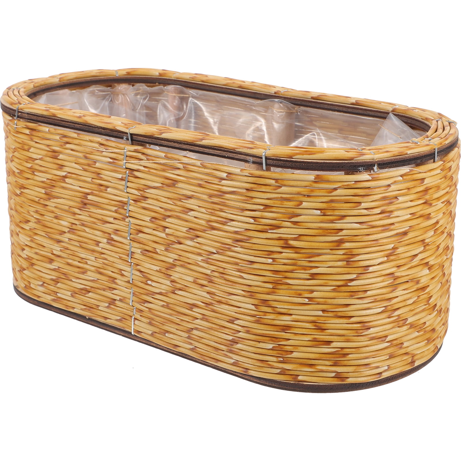 FONDOTIN Woven Planter Basket Light Brown 1Set 10.2x5.3in - Walmart.com