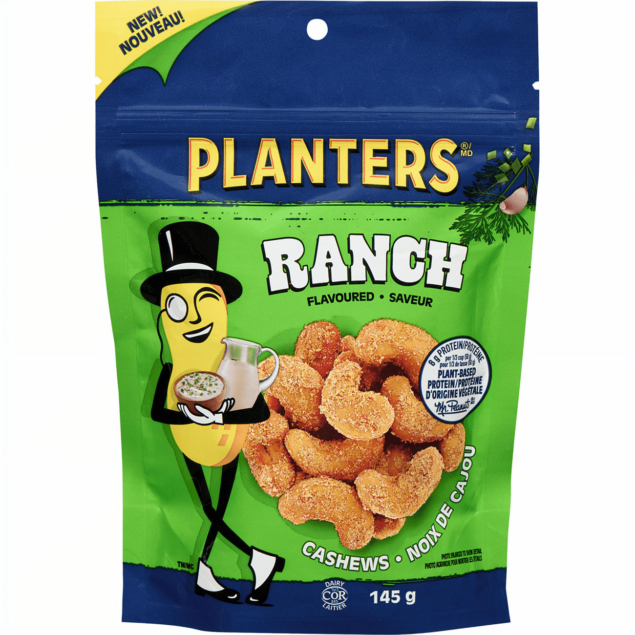 Planters Ranch Flavored Cashews, 145g/5.1 oz - Walmart.com