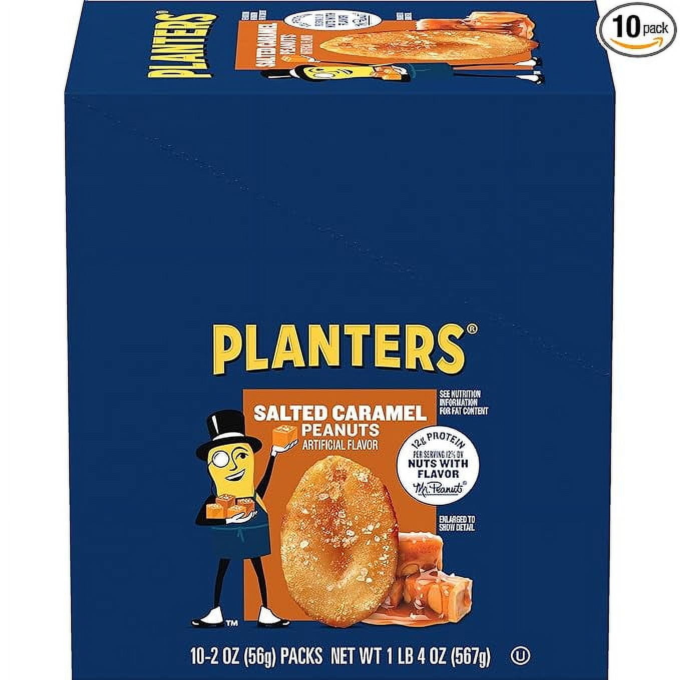 Planters Salted Caramel Peanuts (2 oz Bags, Pack of 10) - Walmart.com