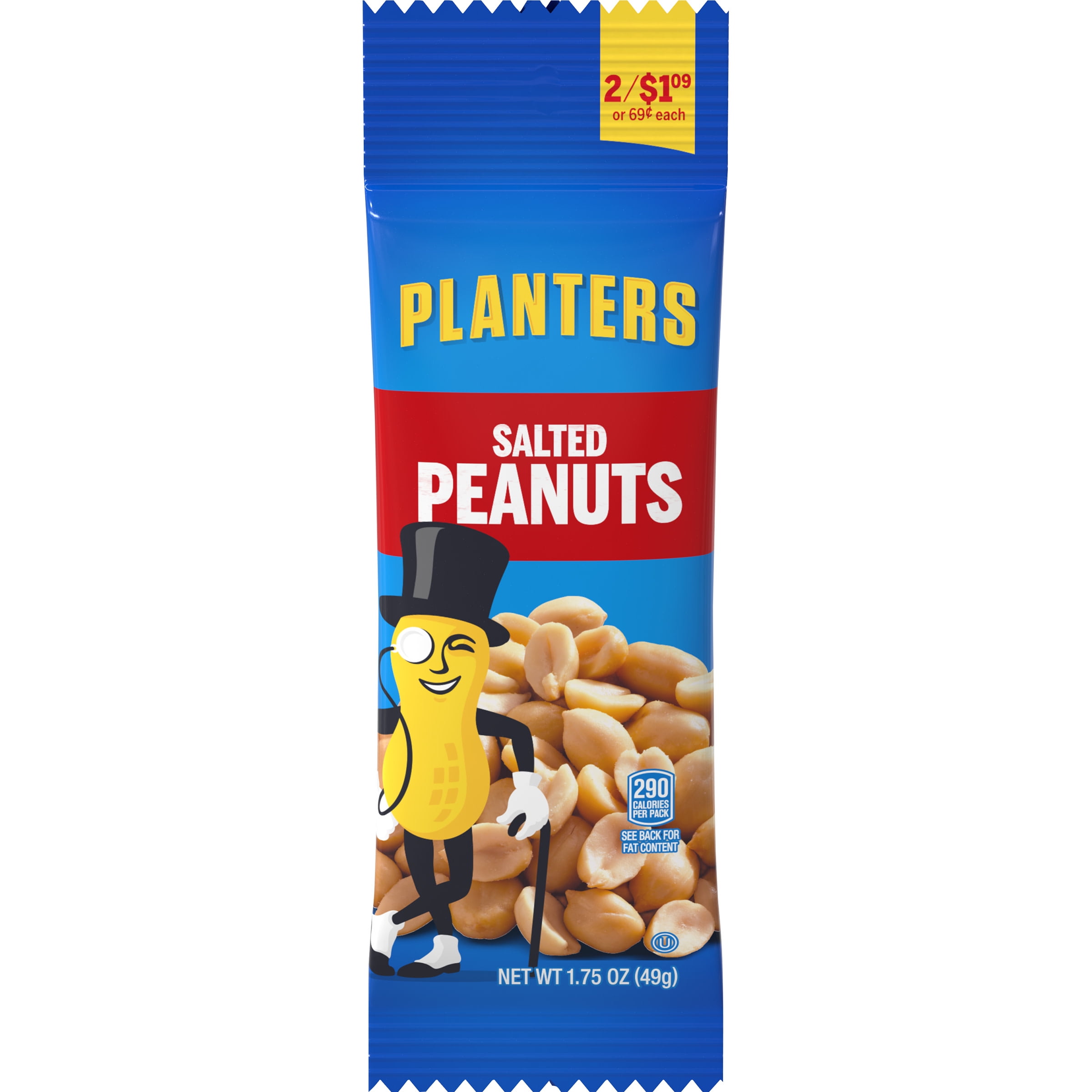 Planters Salted Peanuts, 1.75 oz Pack - Walmart.com