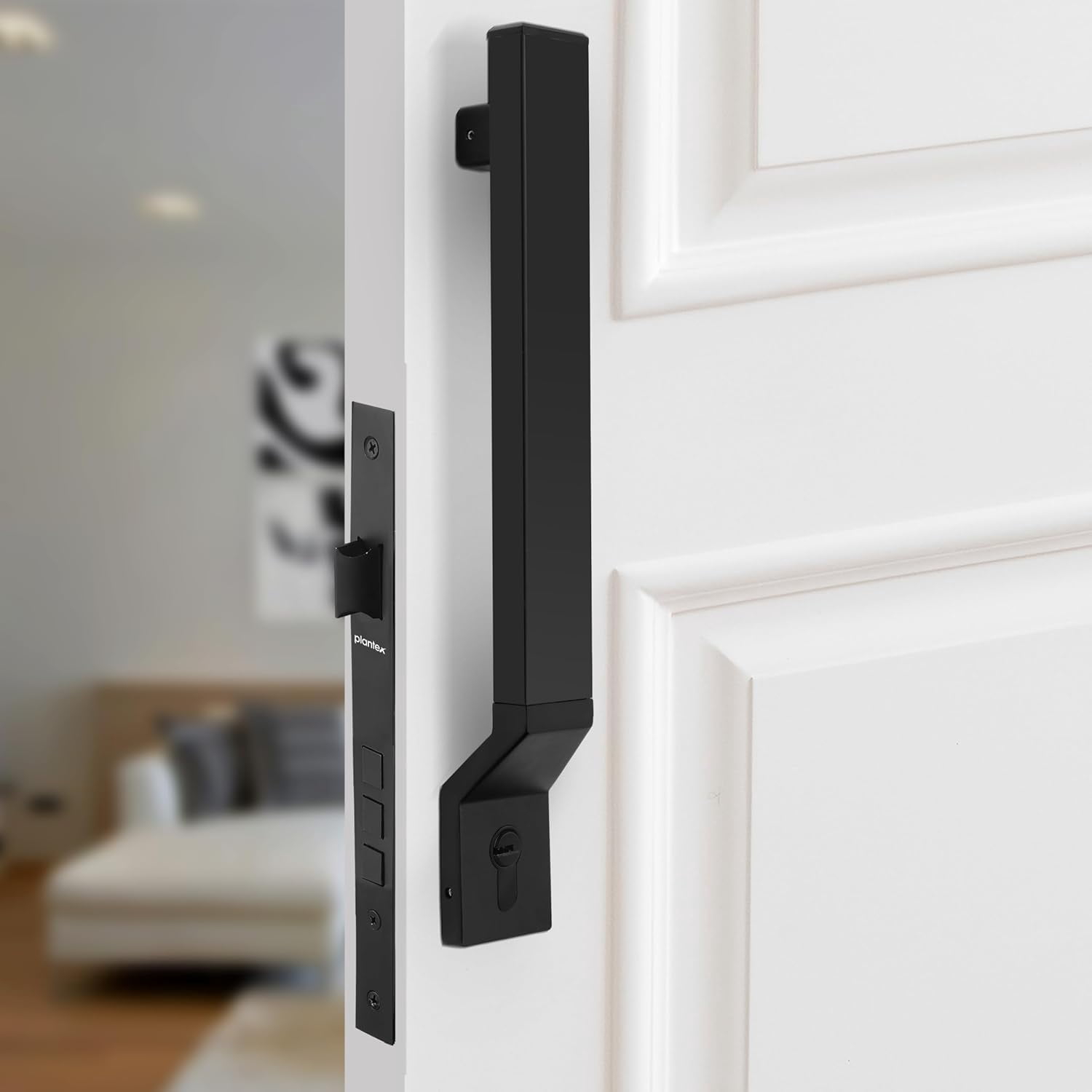 Plantex Door Lock with Handle15 Inch Door Handle with LockStainless ...