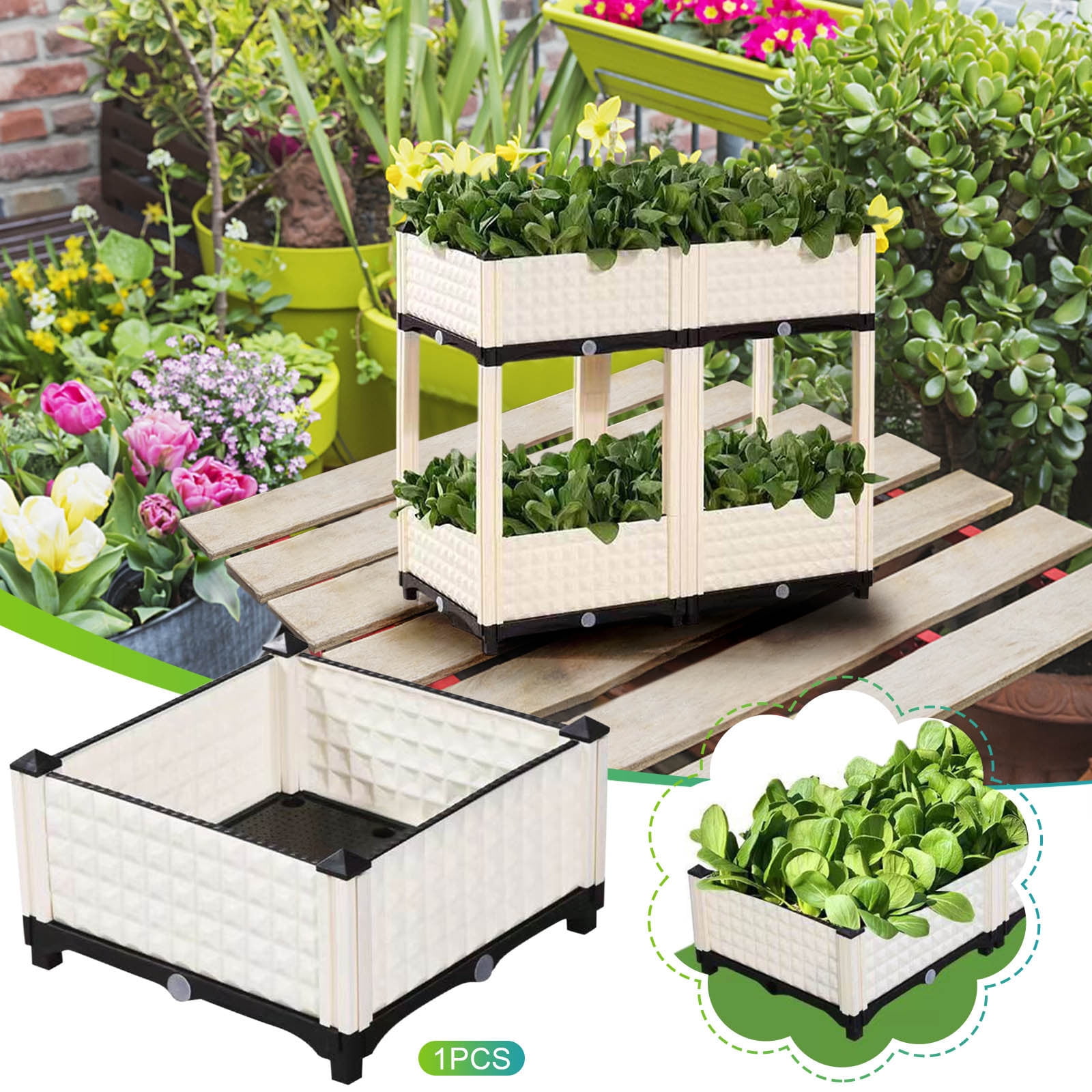 Planting Artifacts Family Balconies Vegetable Planting Pots Rectangular ...