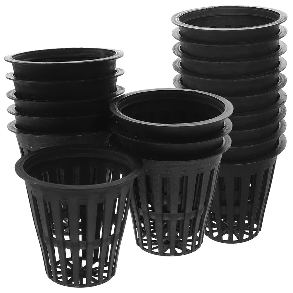 Planting Basket 100 Pcs Mesh Cups for Hydroponics Indoor Pots Plants ...