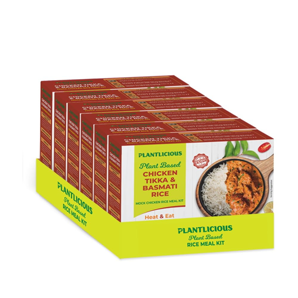 Plantlicious Ready toUMRT Eat Plant based Meals Chicken Tikka & Basmati ...
