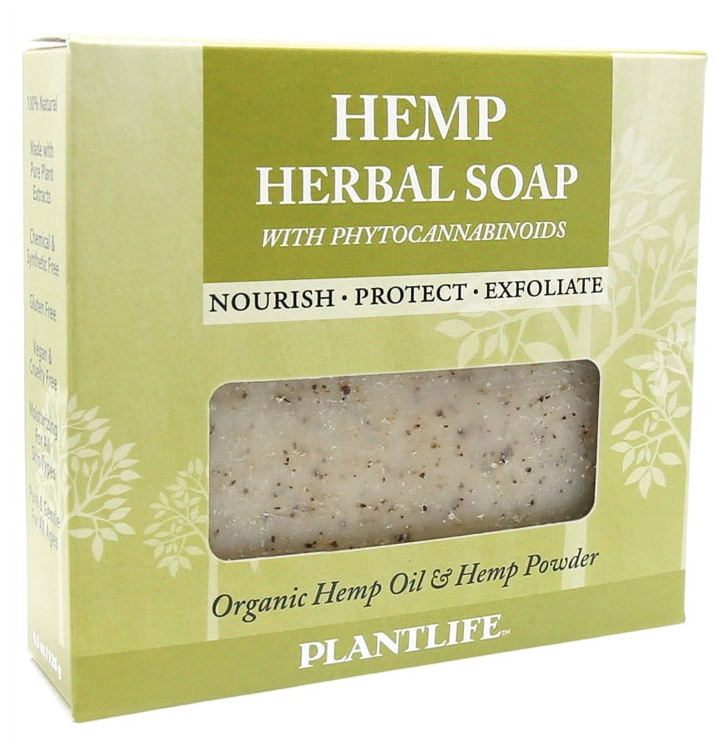 Plantlife Hemp 6-Pack Bar Soap - Moisturizing and Soothing Soap for ...