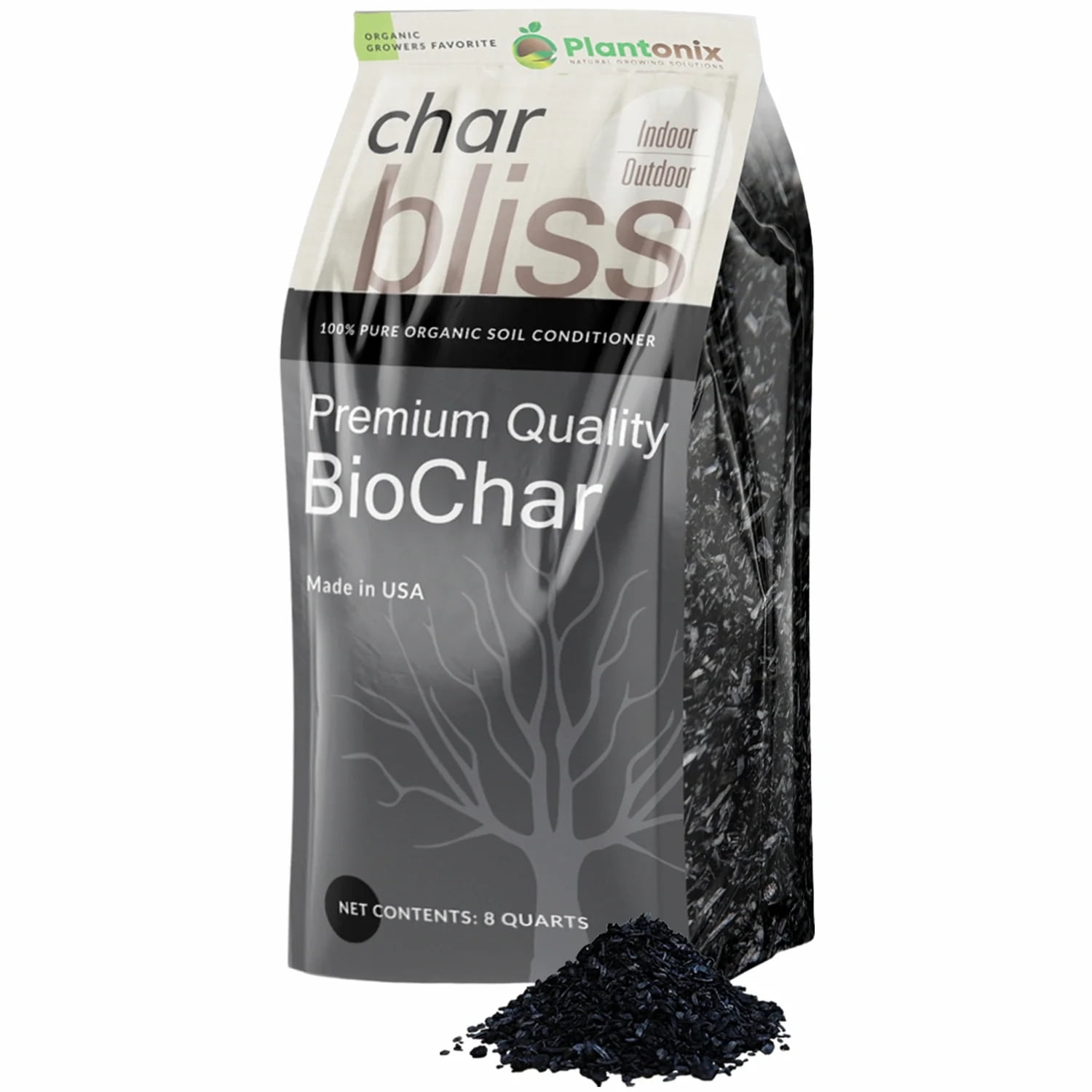Plantonix Char Bliss Premium Wood Biochar Soil Amendment 8 Quarts ...