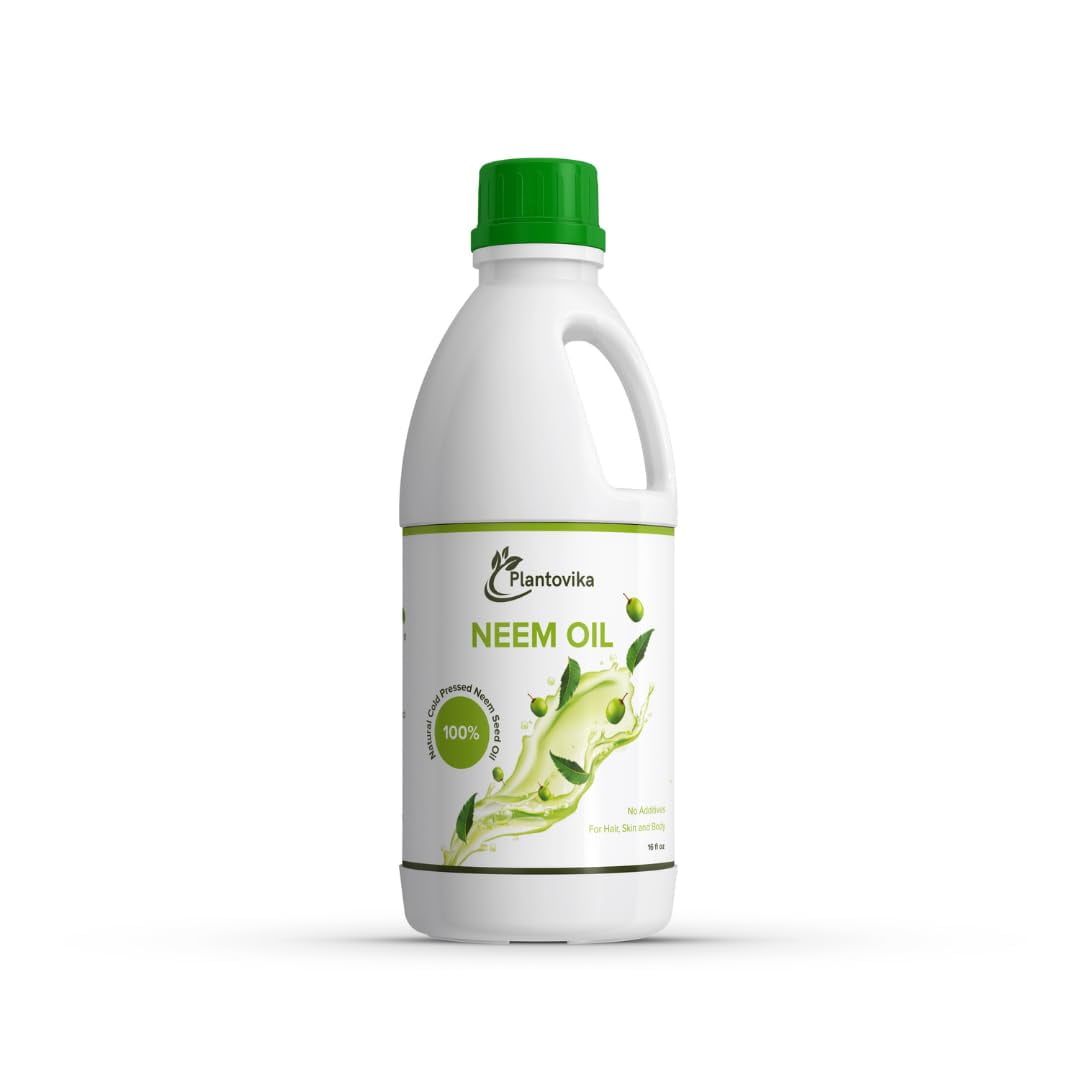 Plantovika Neem Oil, 100% DPF11 Pure and Cold Pressed, for Skin, Hair ...