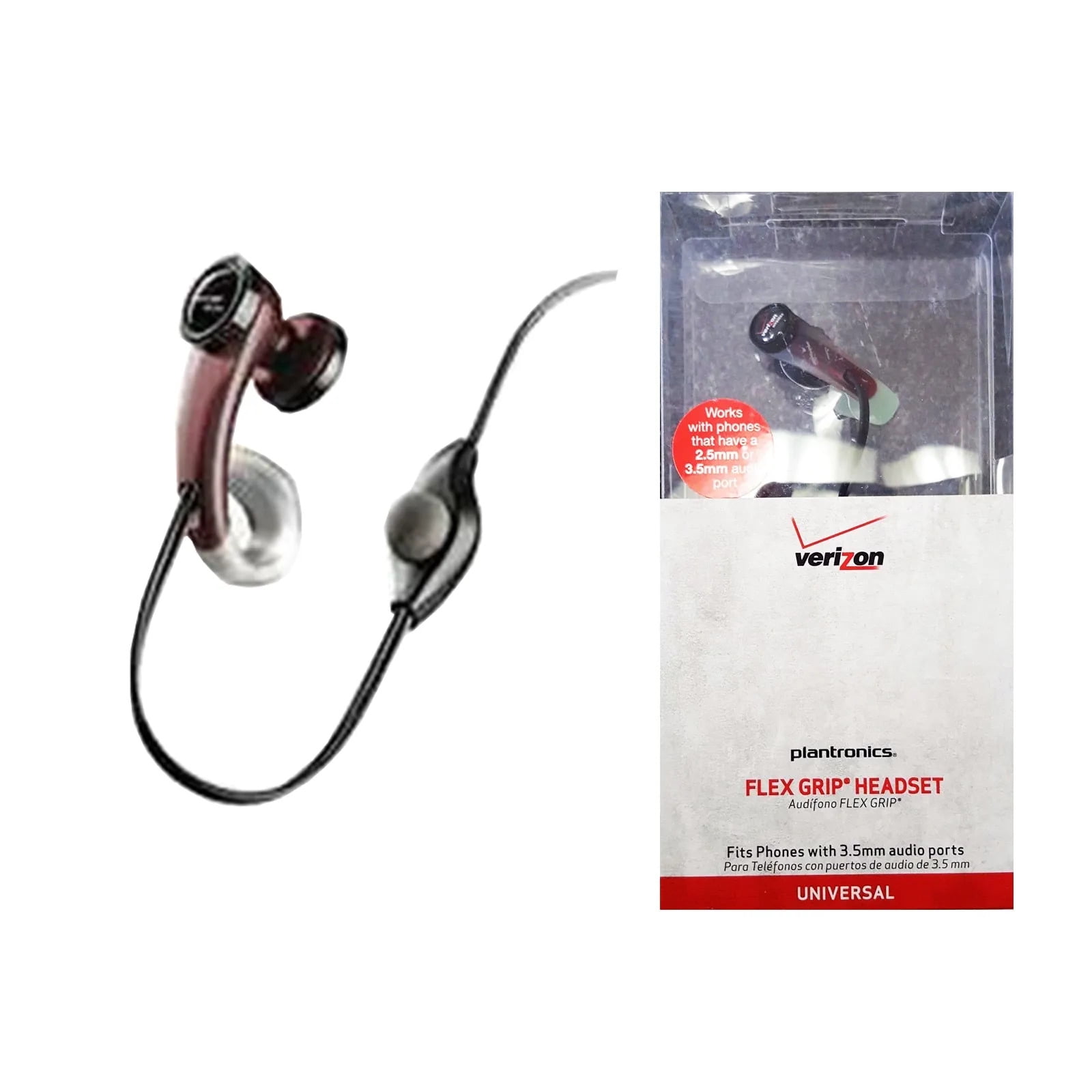 Plantronics MX200 Flex-Grip Universal Mono Headset 2.5mm and 3.5mm ...