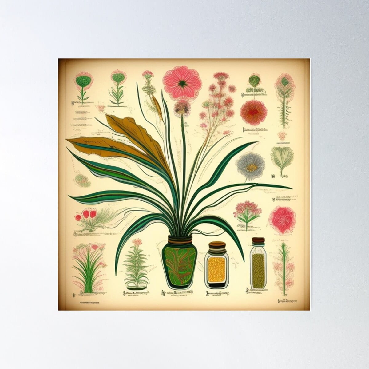 Plants And Portions Classification Chart Poster Wall Art, Modern Wall ...