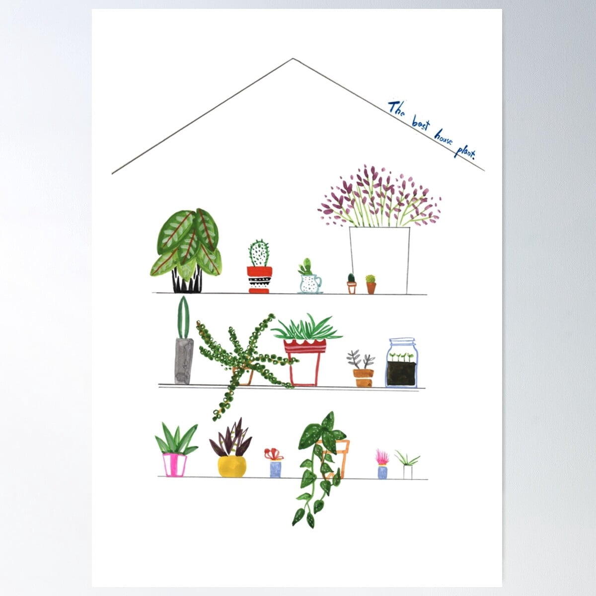 Plants In The Greenhouse Poster Wall Art, Modern Wall Decor For Living ...
