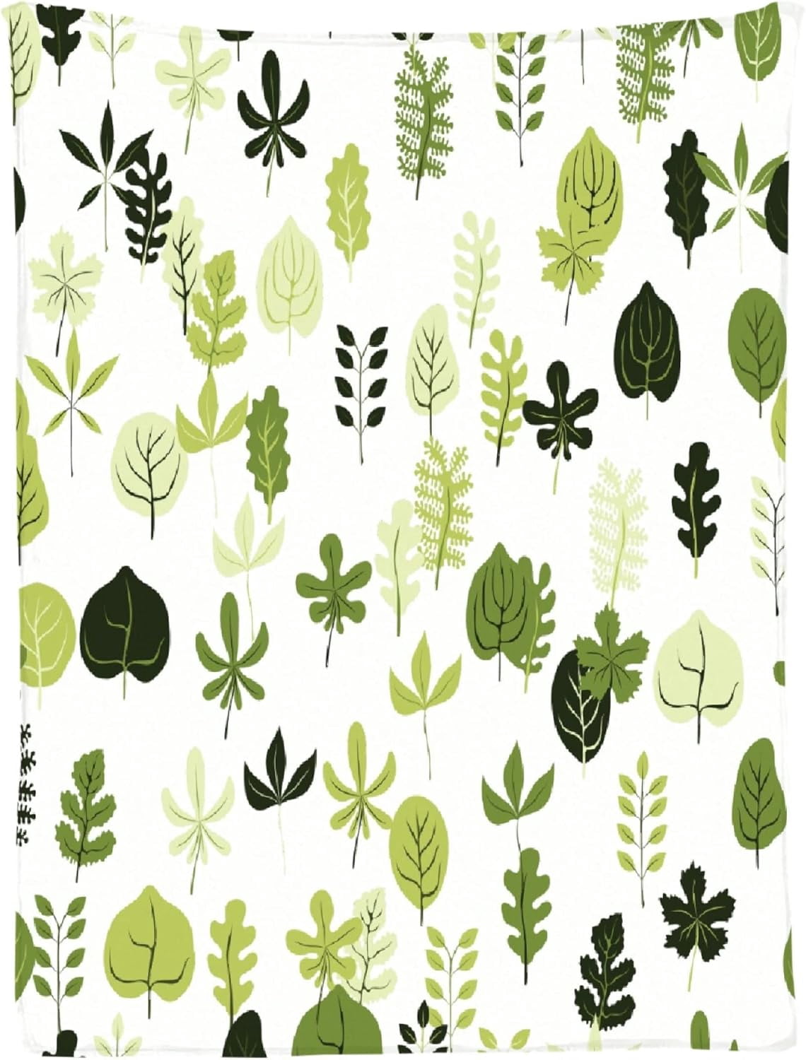 Plants Leaves Super Soft Micro Fleece Blankets Quilt Plush Lightweight ...