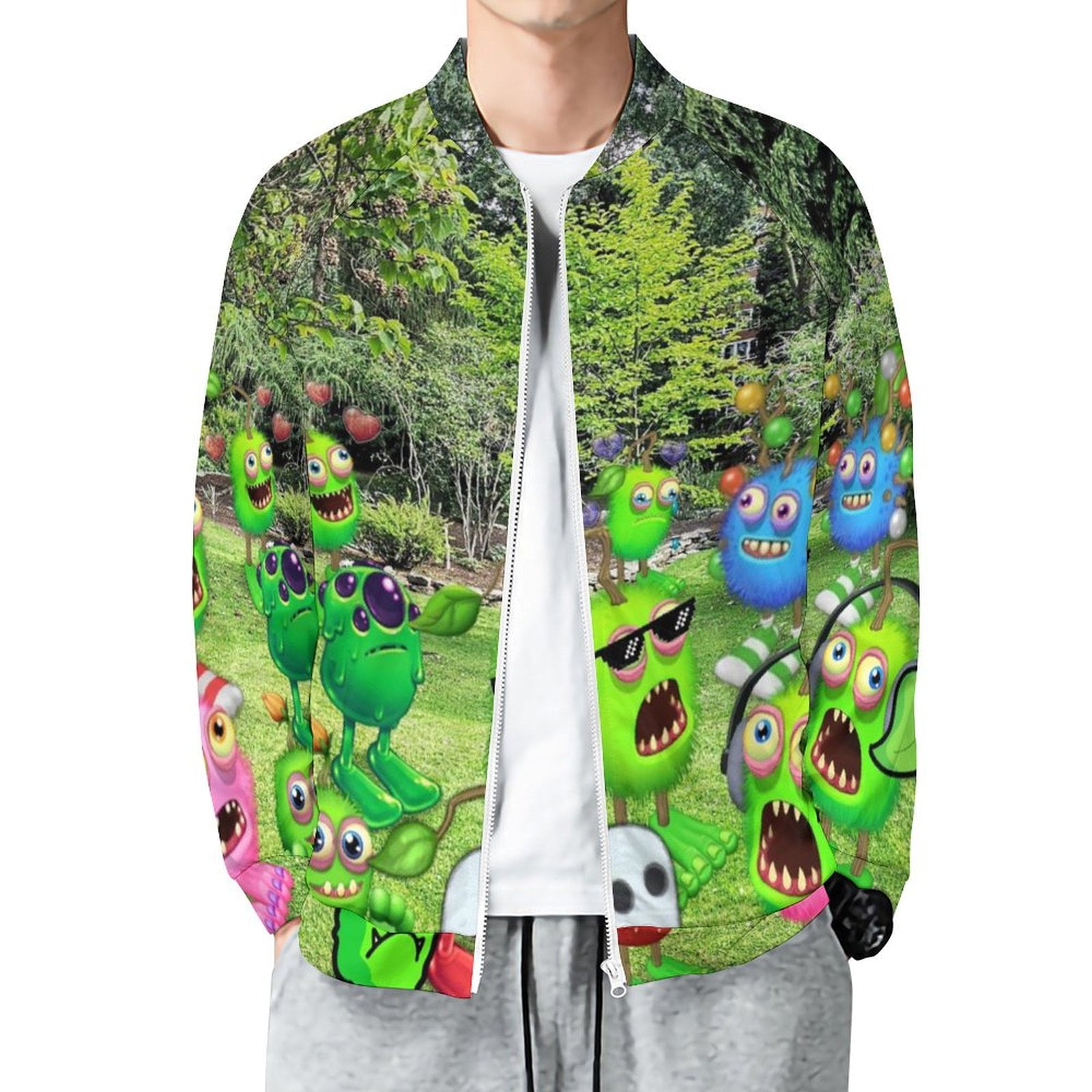 Plants My Singing Monsters Fashion Jacket Mens Windbreaker Coat ...