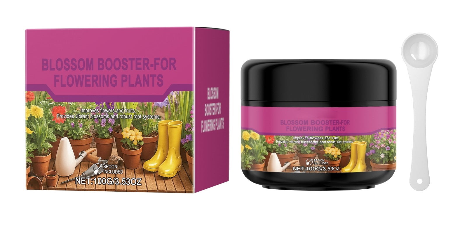 Plants Rooting Powder Fruit & Blossom Booster Fertilizer, 3.5 oz ...