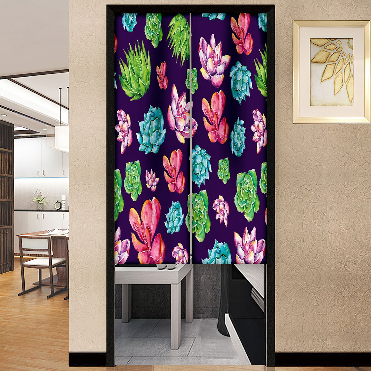 Plants Succulents Art Door Curtain Hotel Room Divider Home Entrance ...