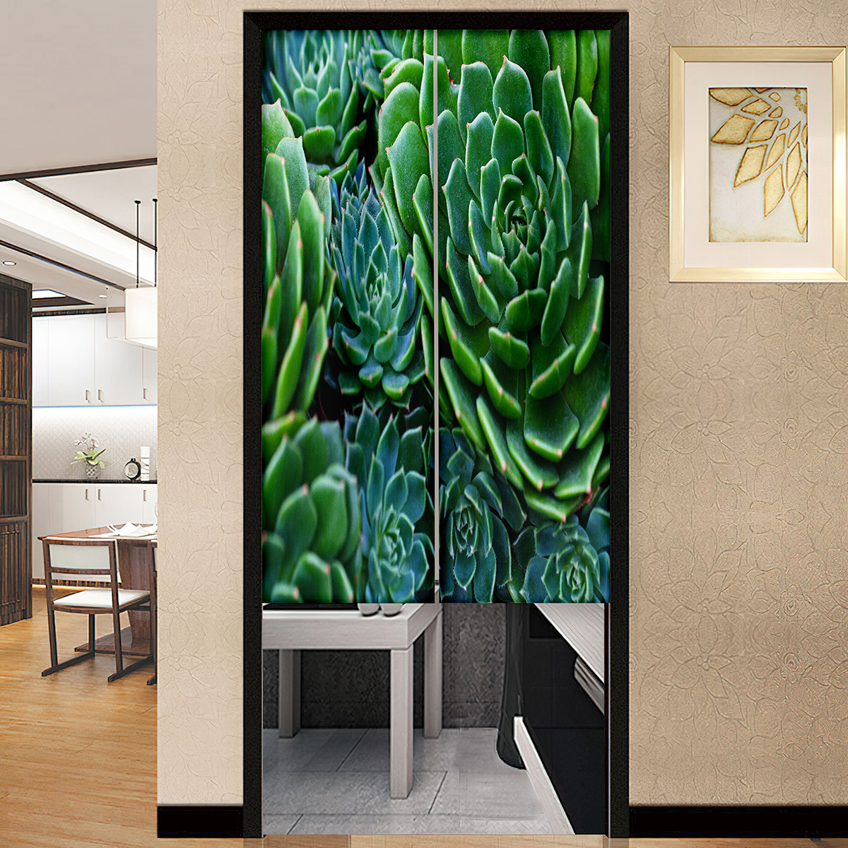 Plants Succulents Art Door Curtain Hotel Room Divider Home Entrance ...