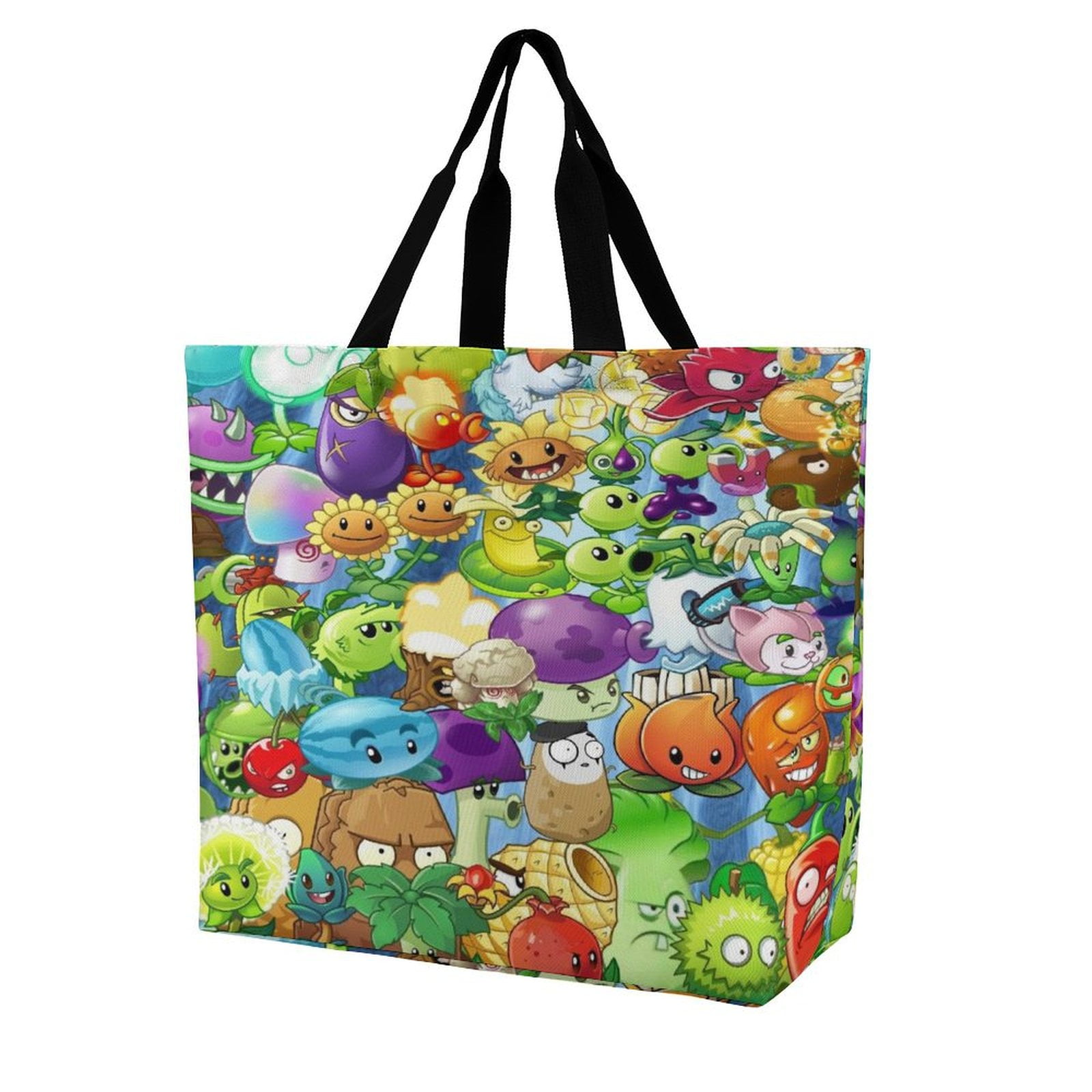 Plants V_s Zombies Tote Bag Cute Grocery Bags for Women Shoulder ...