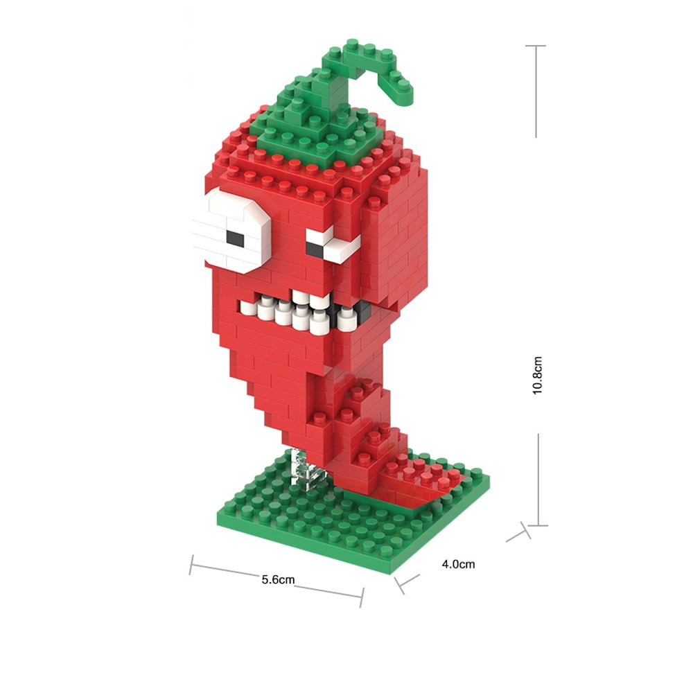 Plants VS Zombies Blocks Small Cartoon Mini Building Block Peashooter ...