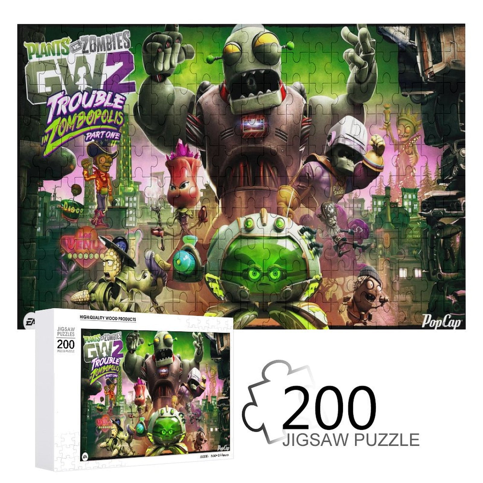 Plants Vs Zombies 200 PCS Puzzle for Adults - Jigsaw Puzzle for Kids ...
