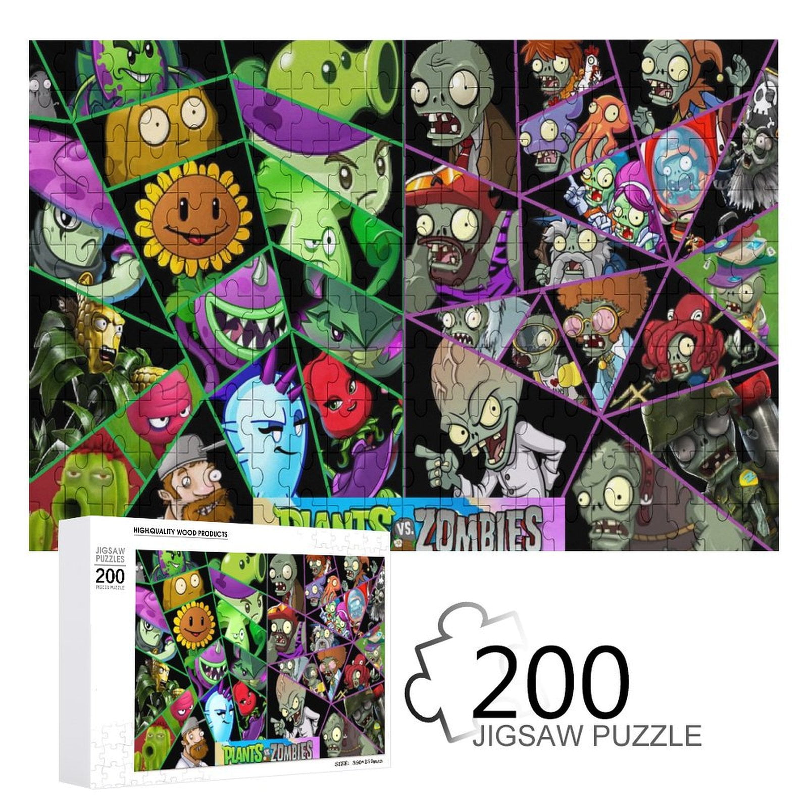 Plants Vs Zombies 200 PCS Puzzle for Adults - Jigsaw Puzzle for Kids ...
