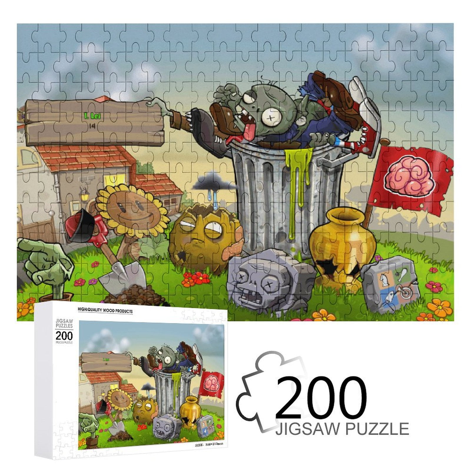 Plants Vs Zombies 200 PCS Puzzle for Adults - Jigsaw Puzzle for Kids ...