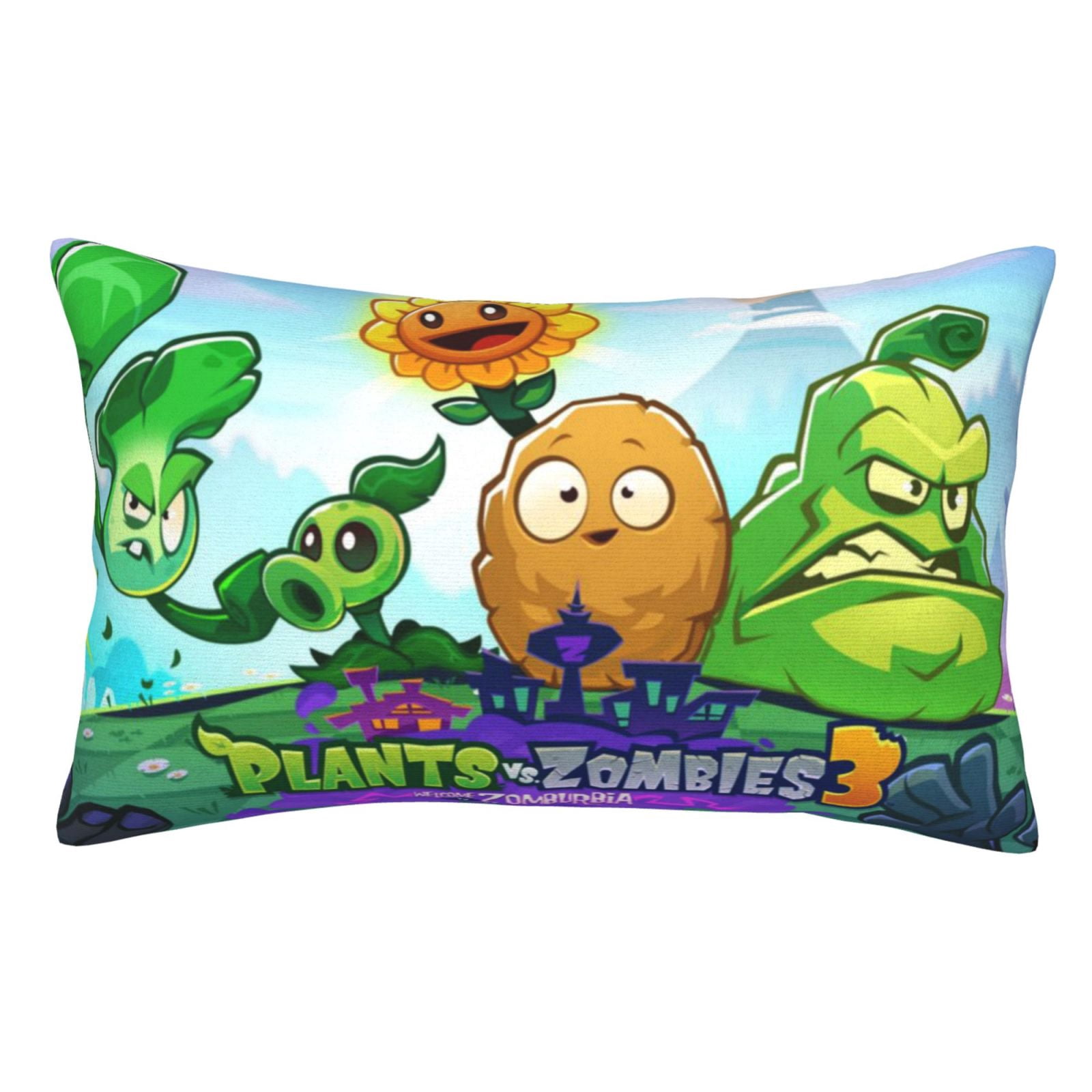 Plants Vs Zombies 3 Pillow Case Decor Cushion Pillow Covers With Hidden ...