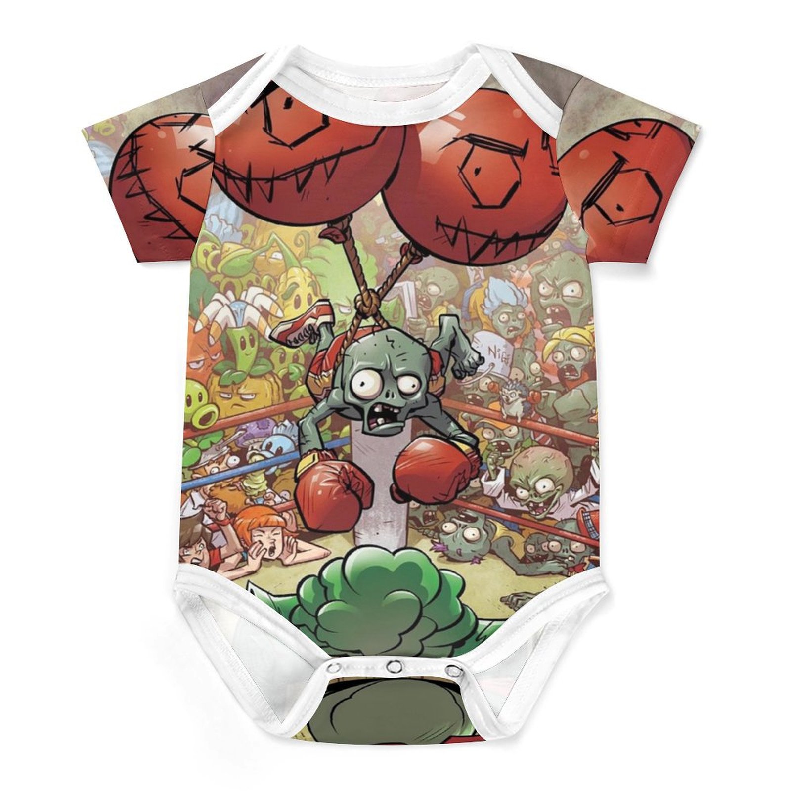 Plants Vs Zombies Baby Bodysuit Boy Girl Clothes Soft Newborn Infant ...