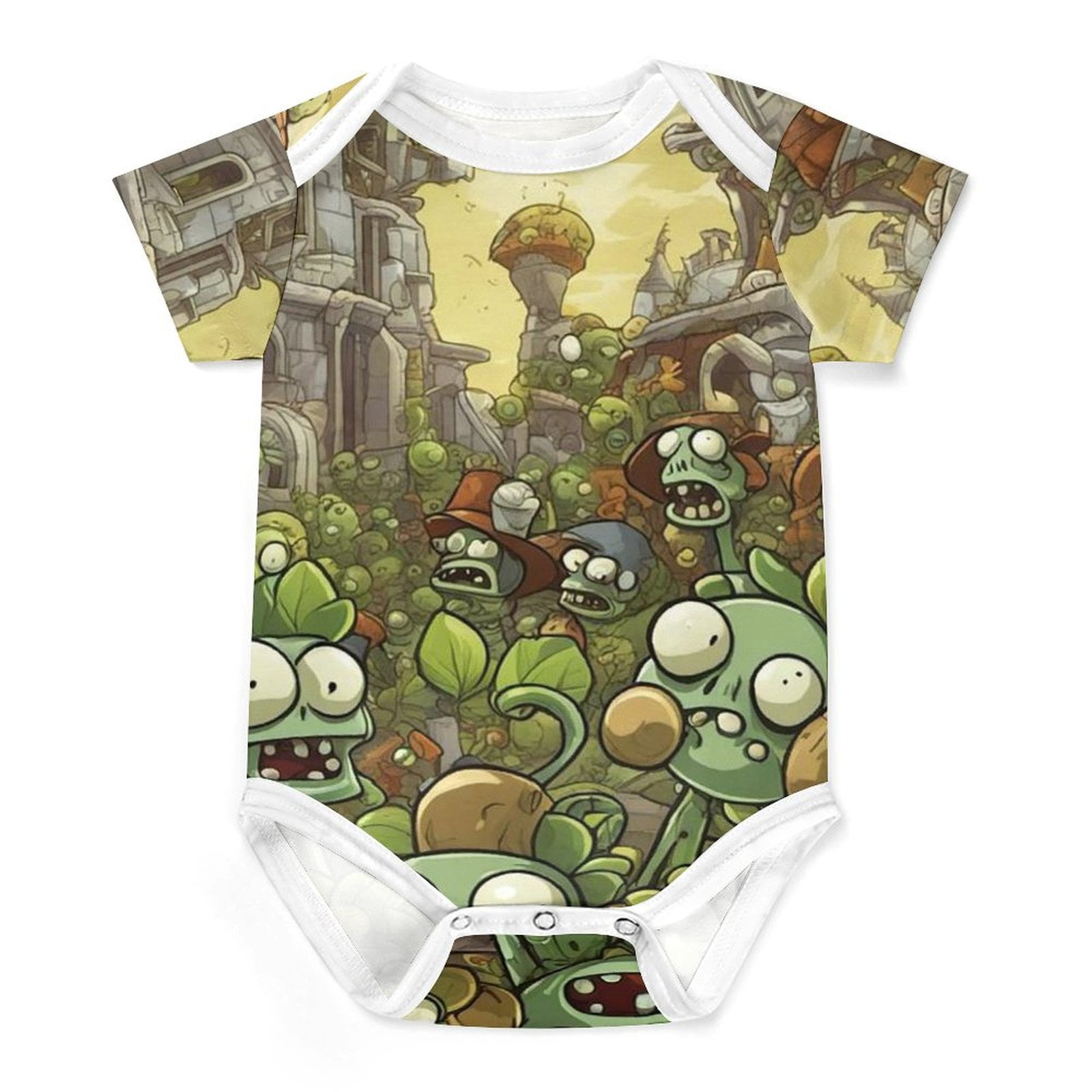 Plants Vs Zombies Baby Bodysuit Boy Girl Clothes Soft Newborn Infant ...