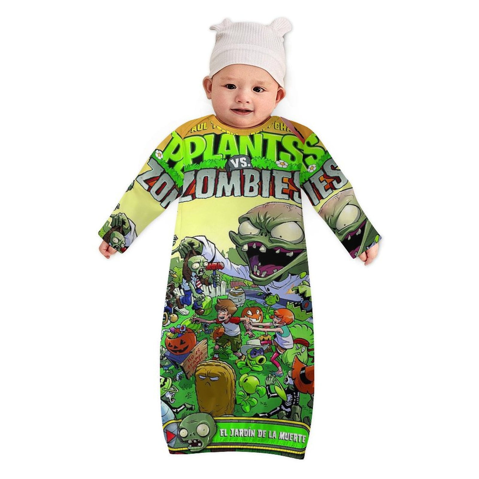 Plants Vs Zombies Baby Boy And Girls Sleeper Gown Newborn to Infant ...
