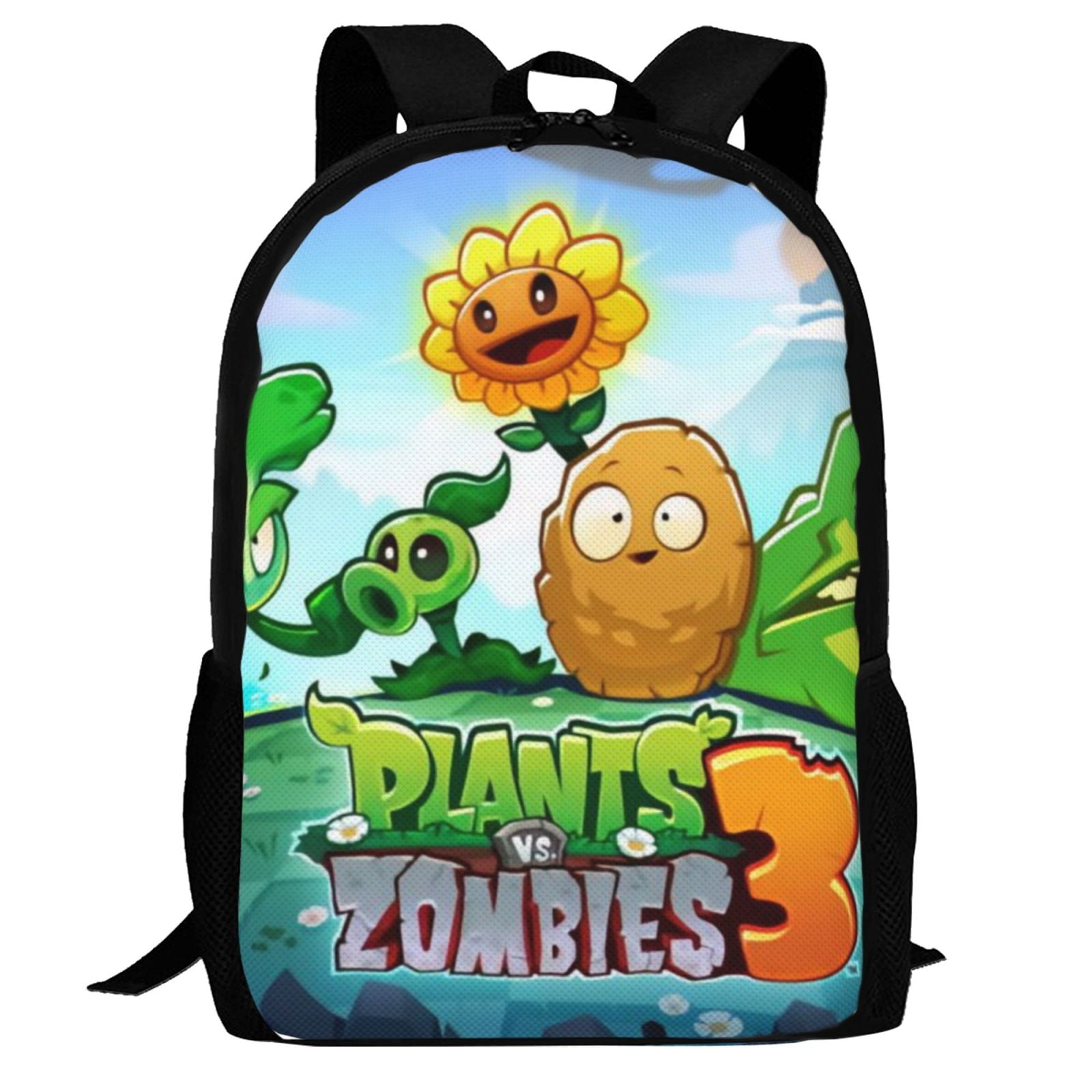 Plants Vs Zombies Backpack, 3d Printed Laptop Backpack, Water Resistant ...
