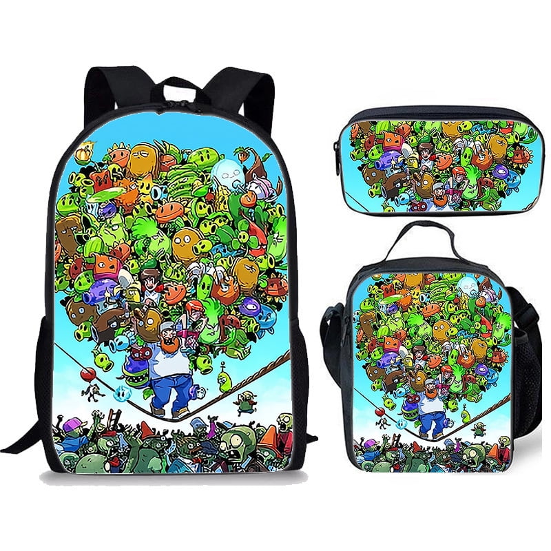 Plants Vs. Zombies Backpack, School Bag Anime Cartoon Backpack Satchel ...