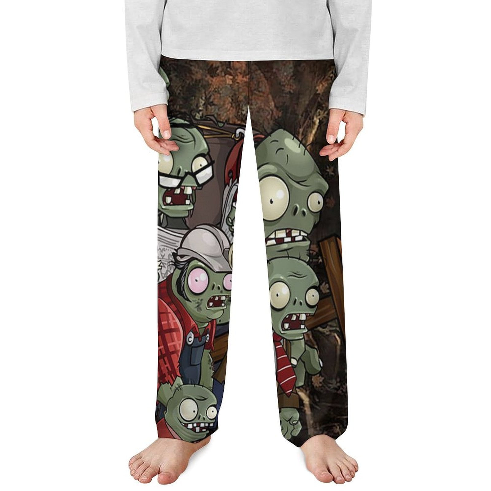 Plants Vs Zombies Boys Pajama Pants Long Sleep Pants Soft Elastic Waist ...