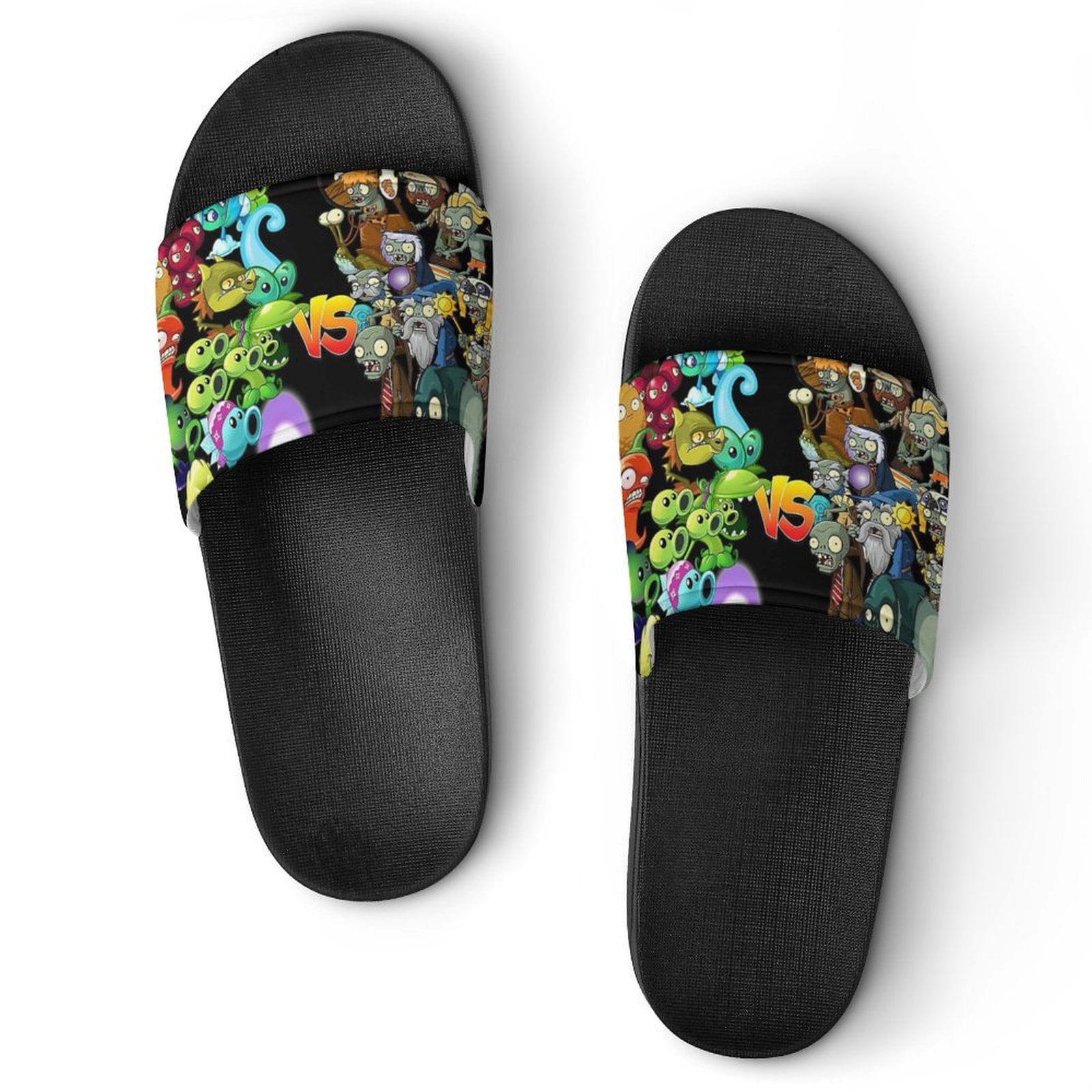 Plants Vs Zombies Boys Slide Sandals, Comfort Casual Pool Slide Outdoor ...