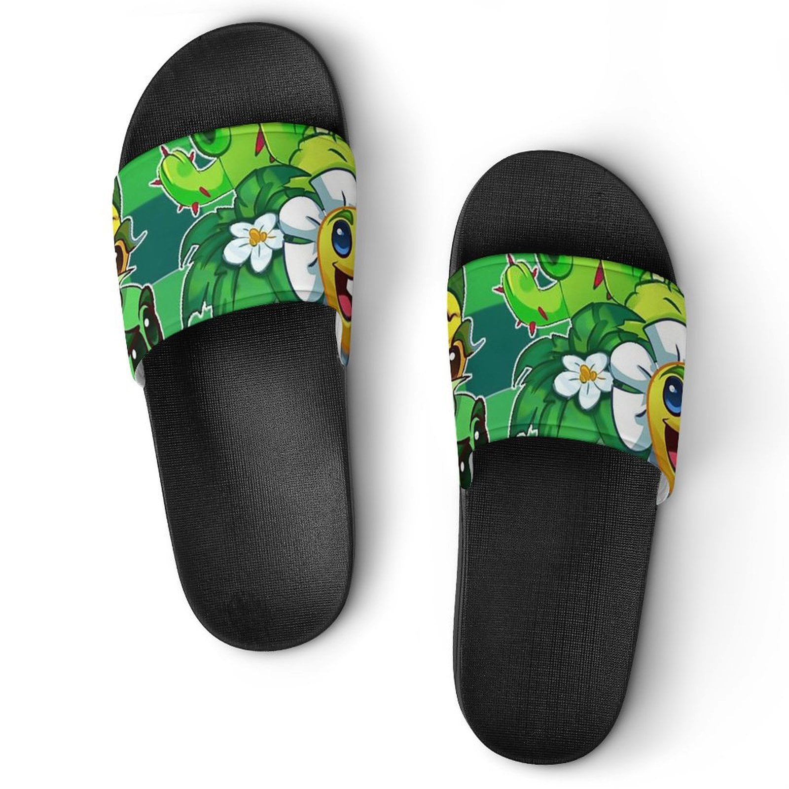 Plants Vs Zombies Boys Slide Sandals, Comfort Casual Pool Slide Outdoor ...