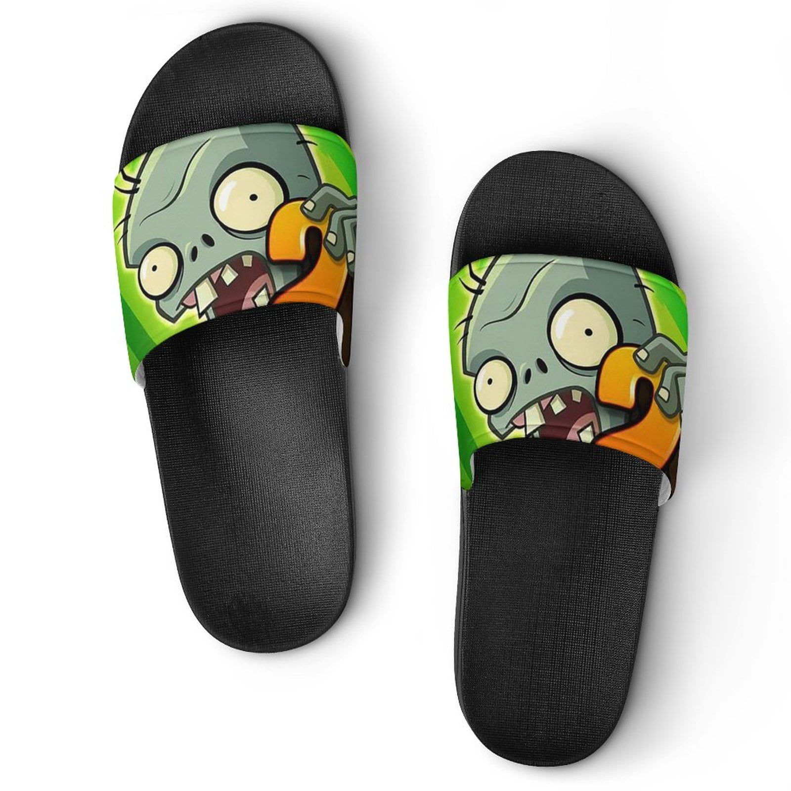 Plants Vs Zombies Boys Slide Sandals, Comfort Casual Pool Slide Outdoor ...