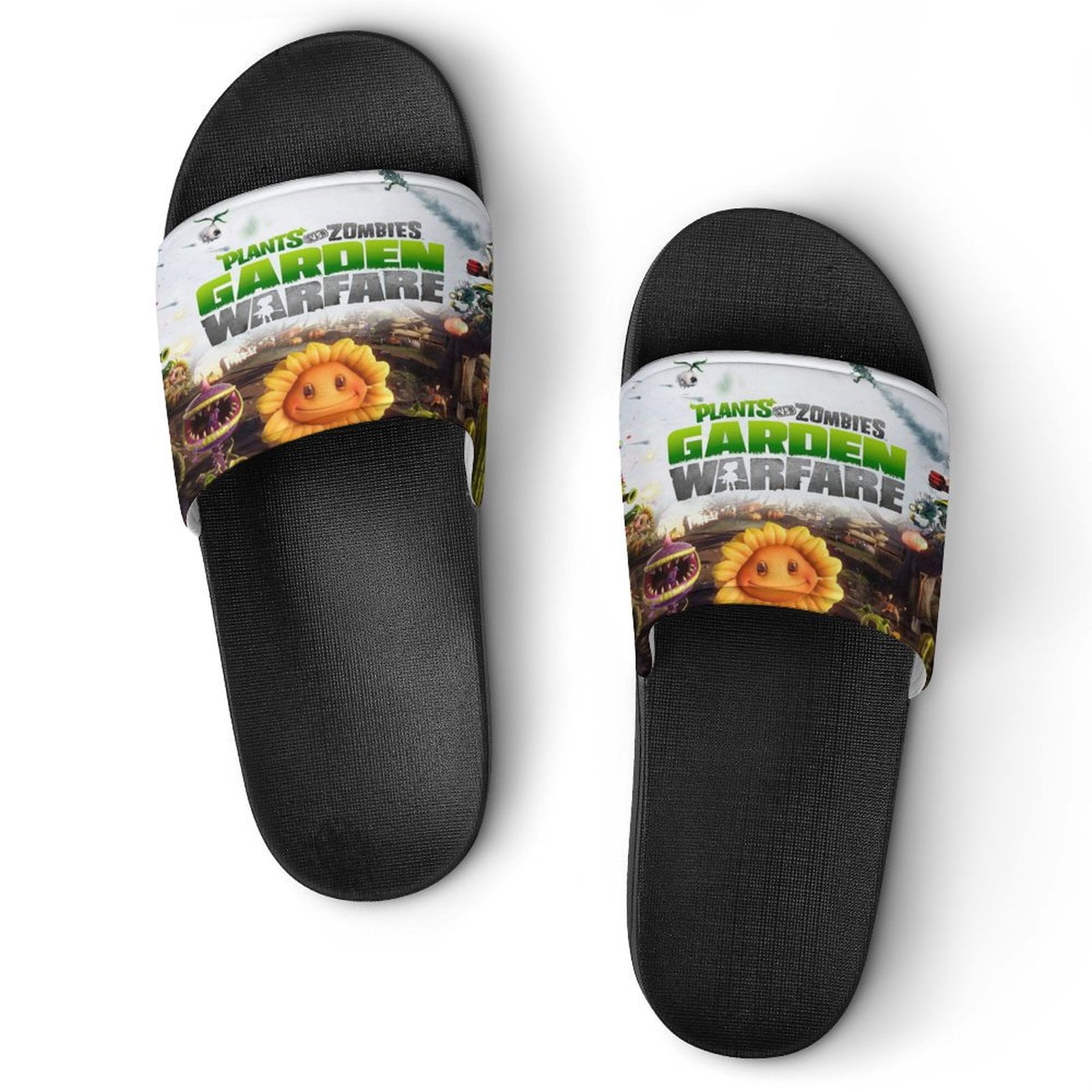 Plants Vs Zombies Boys Slide Sandals, Comfort Casual Pool Slide Outdoor ...