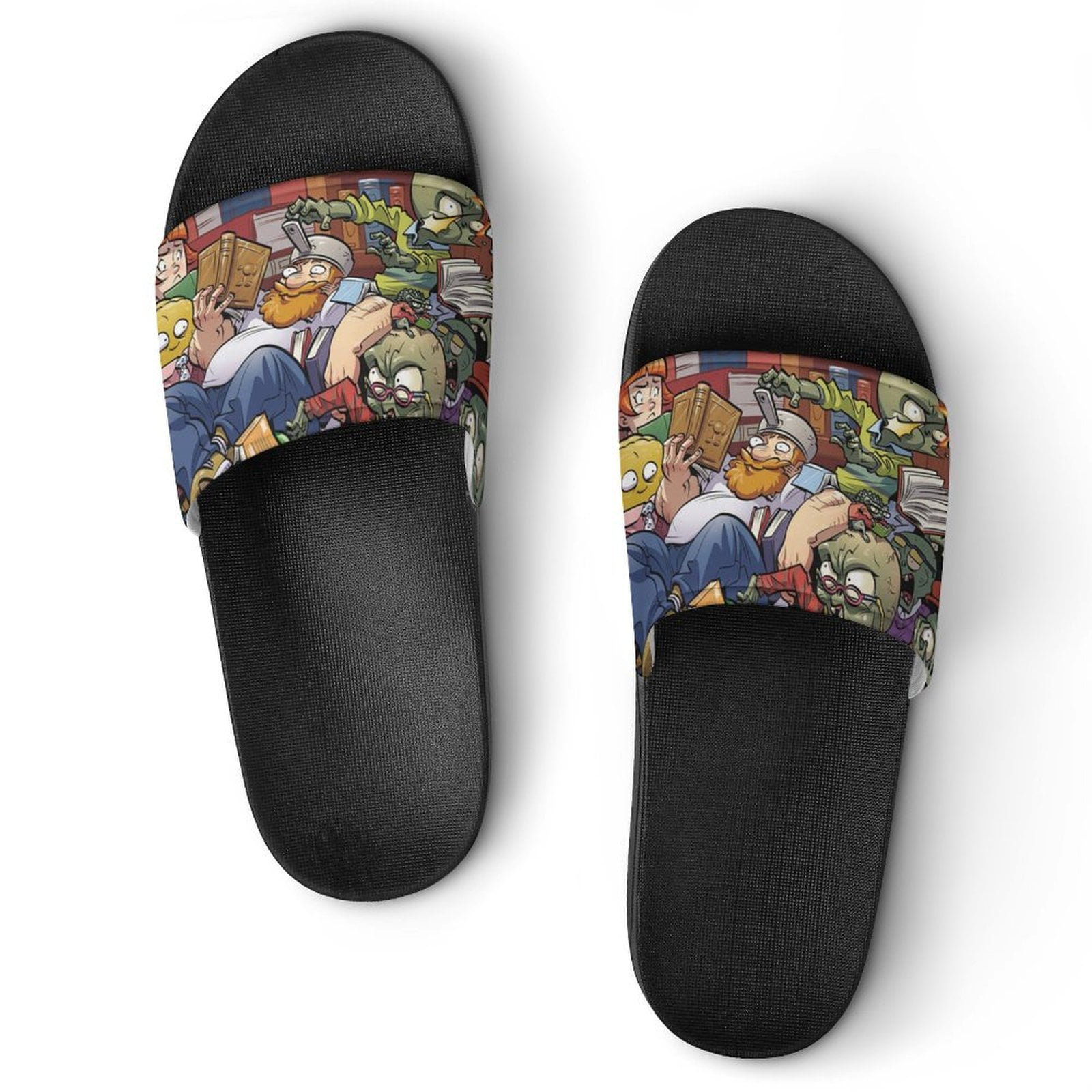 Plants Vs Zombies Boys Slide Sandals, Comfort Casual Pool Slide Outdoor ...