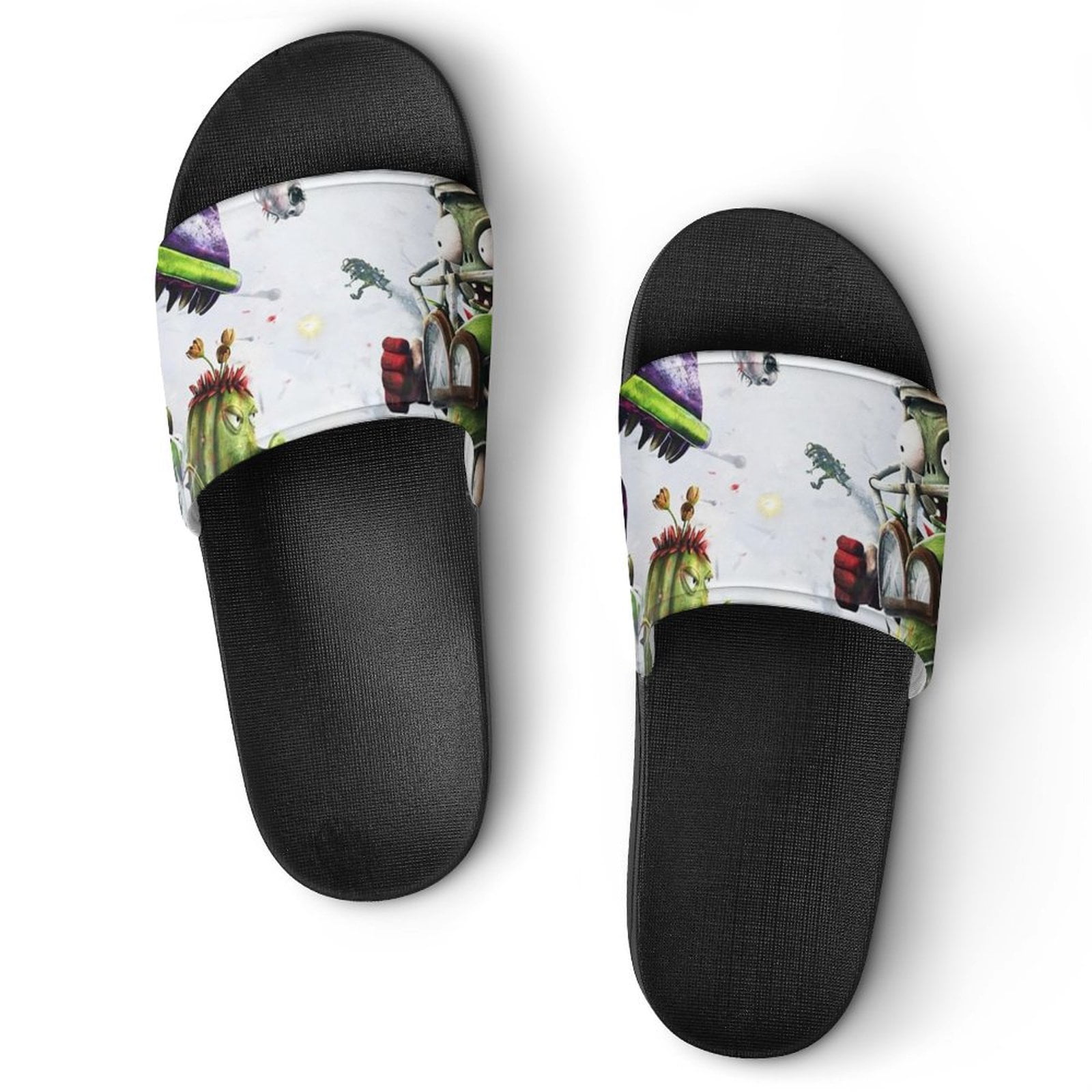 Plants Vs Zombies Boys Slide Sandals, Comfort Casual Pool Slide Outdoor ...