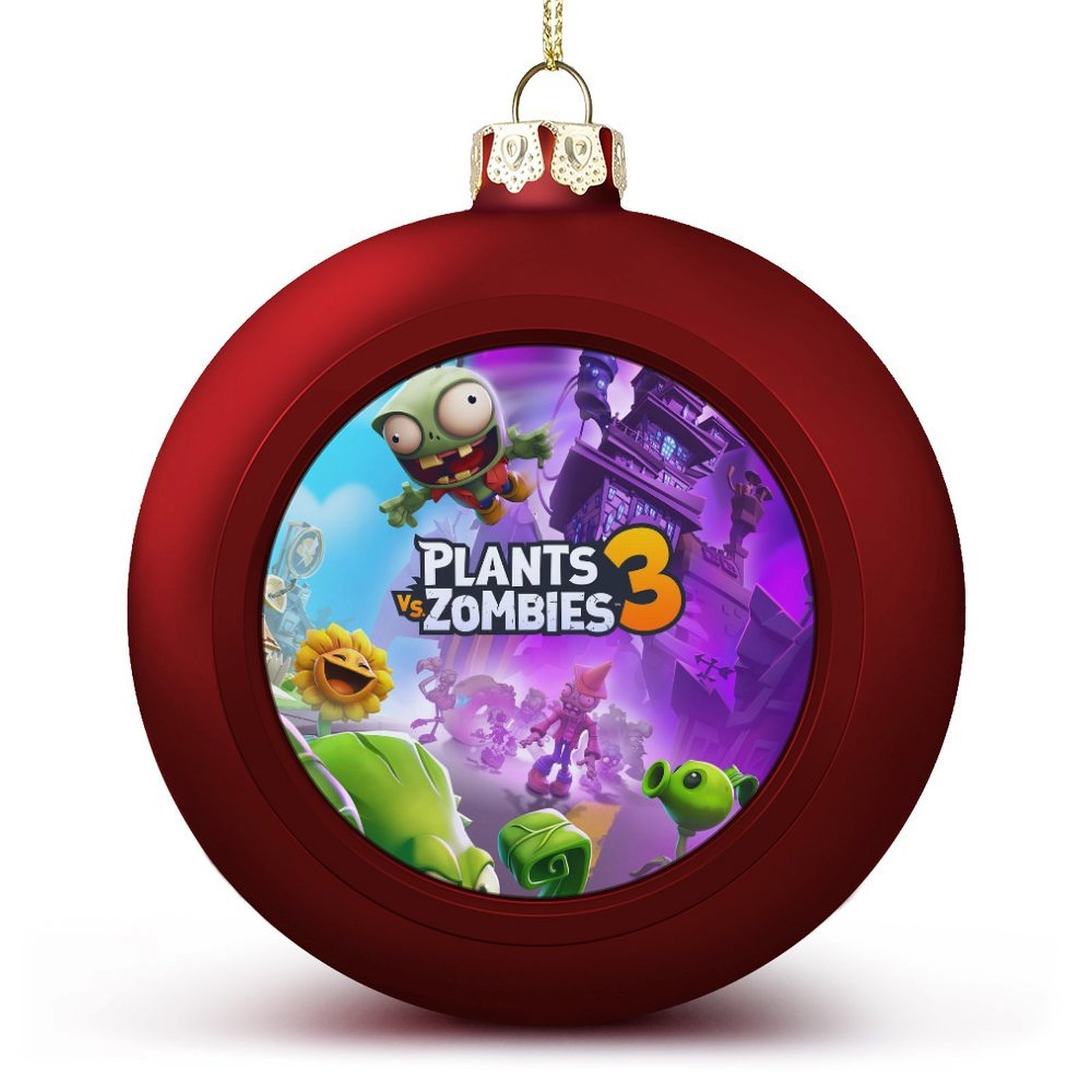 Plants Vs Zombies Christmas Ball Ornaments, 2.4 Inch Christmas Tree ...