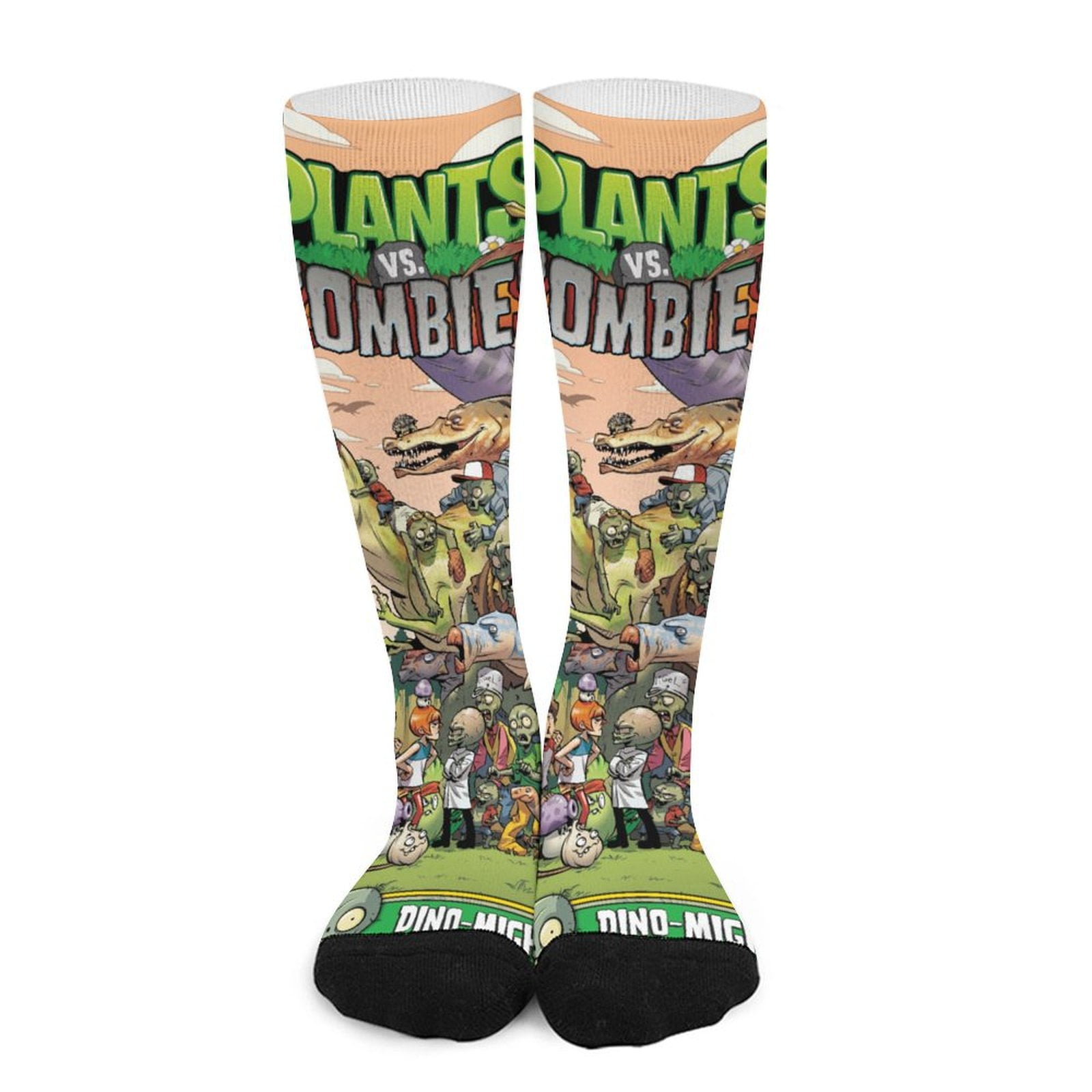 Plants Vs Zombies Compression Socks For Women And Men Support Knee High ...