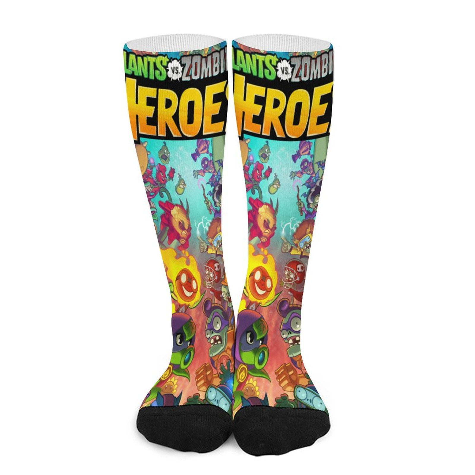 Plants Vs Zombies Compression Socks For Women And Men Support Knee High ...