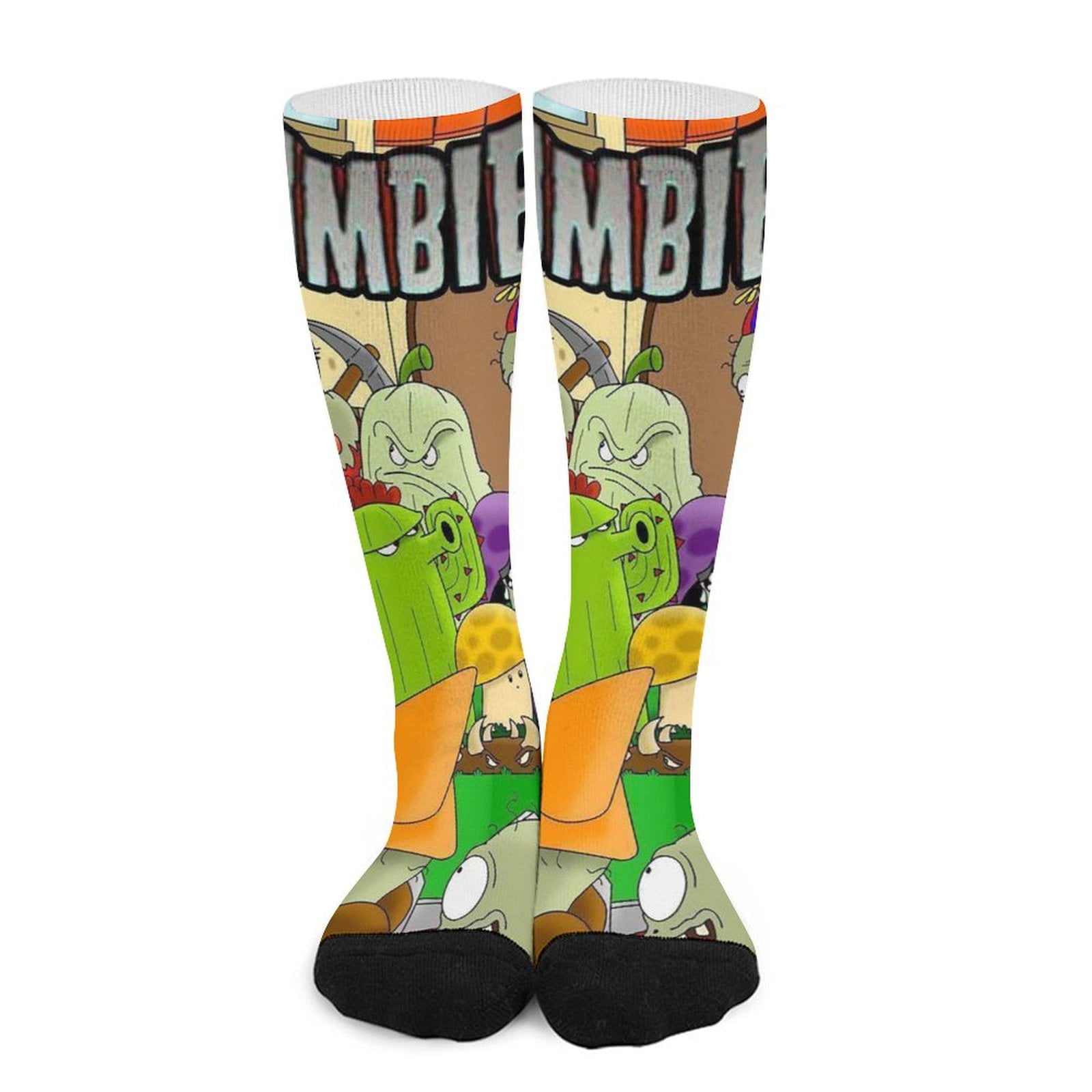 Plants Vs Zombies Compression Socks For Women And Men Support Knee High ...