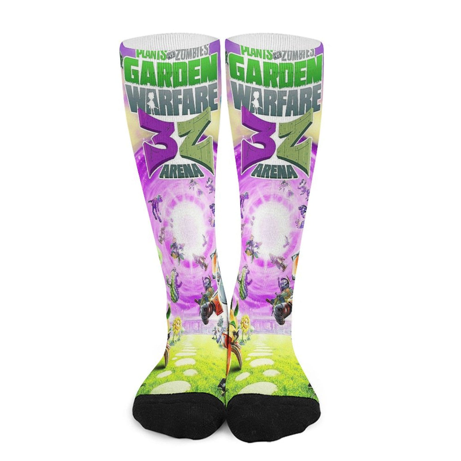 Plants Vs Zombies Compression Socks For Women And Men Support Knee High ...