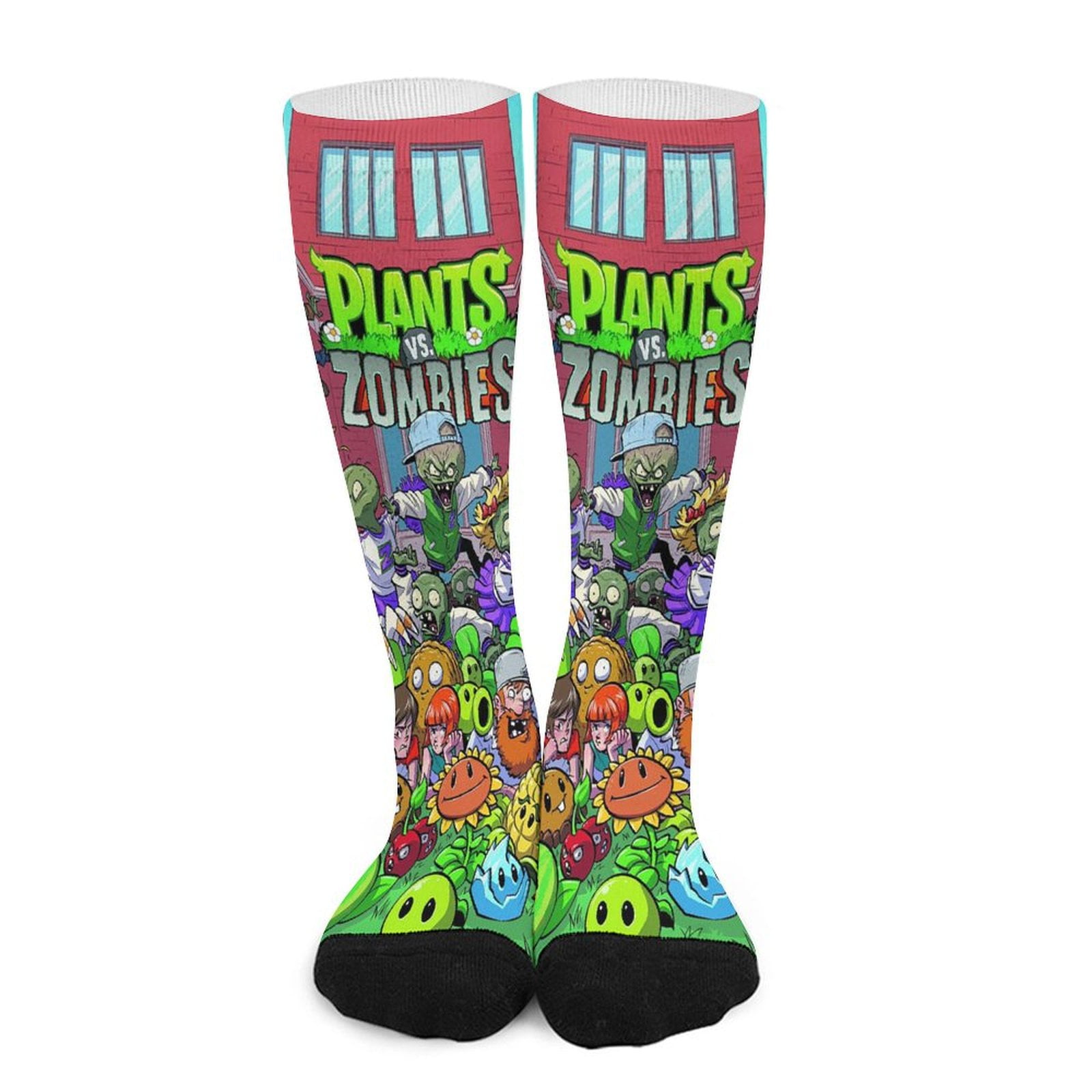 Plants Vs Zombies Compression Socks For Women And Men Support Knee High ...